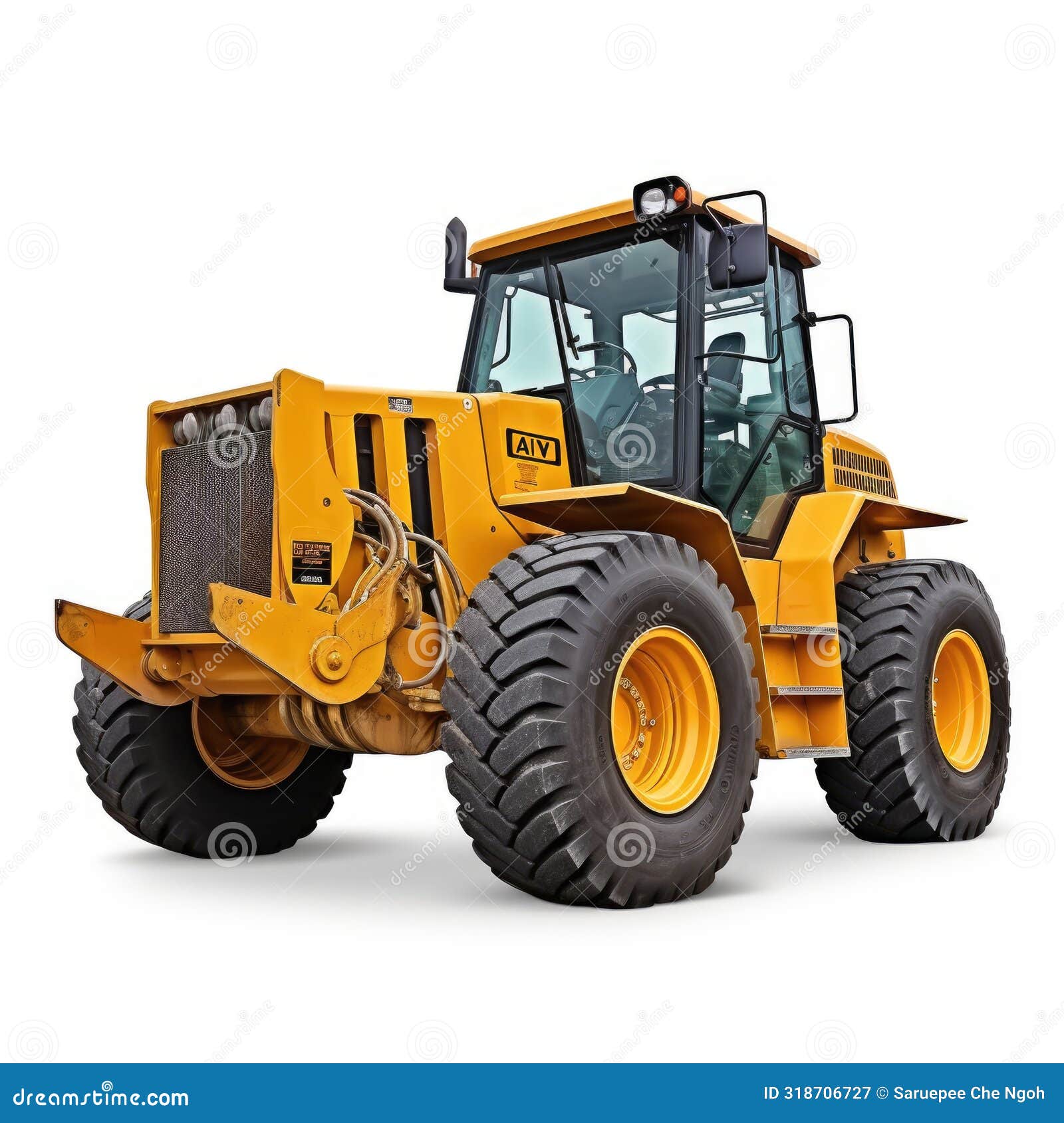 Backhoe Loader. Silhouette Of Backhoe Loader Vector Image. Stock Photo ...
