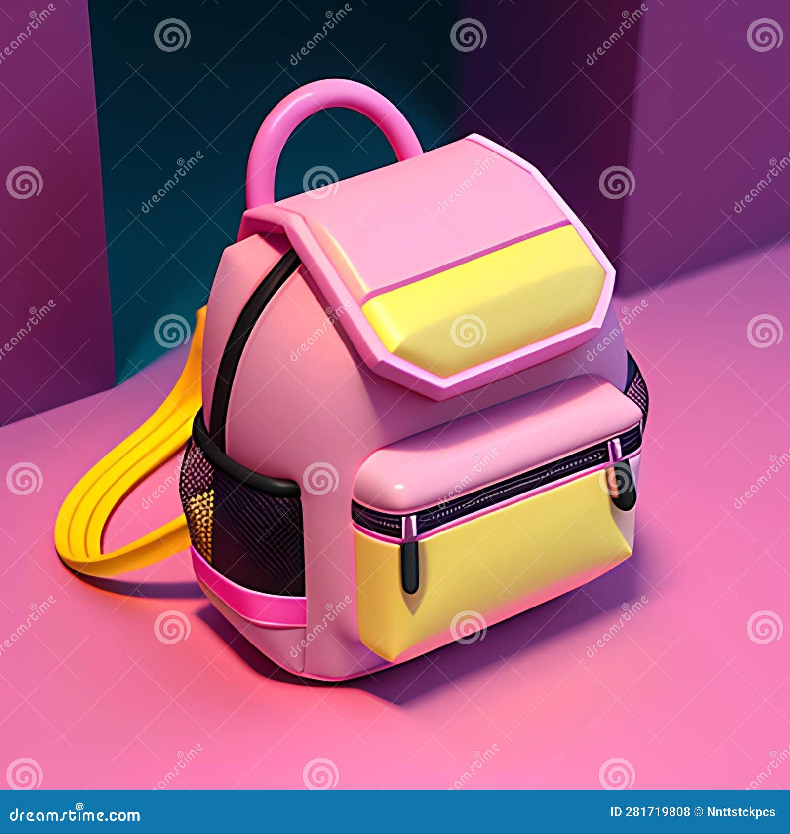 3D backpack stock illustration. Illustration of backpack - 281719808