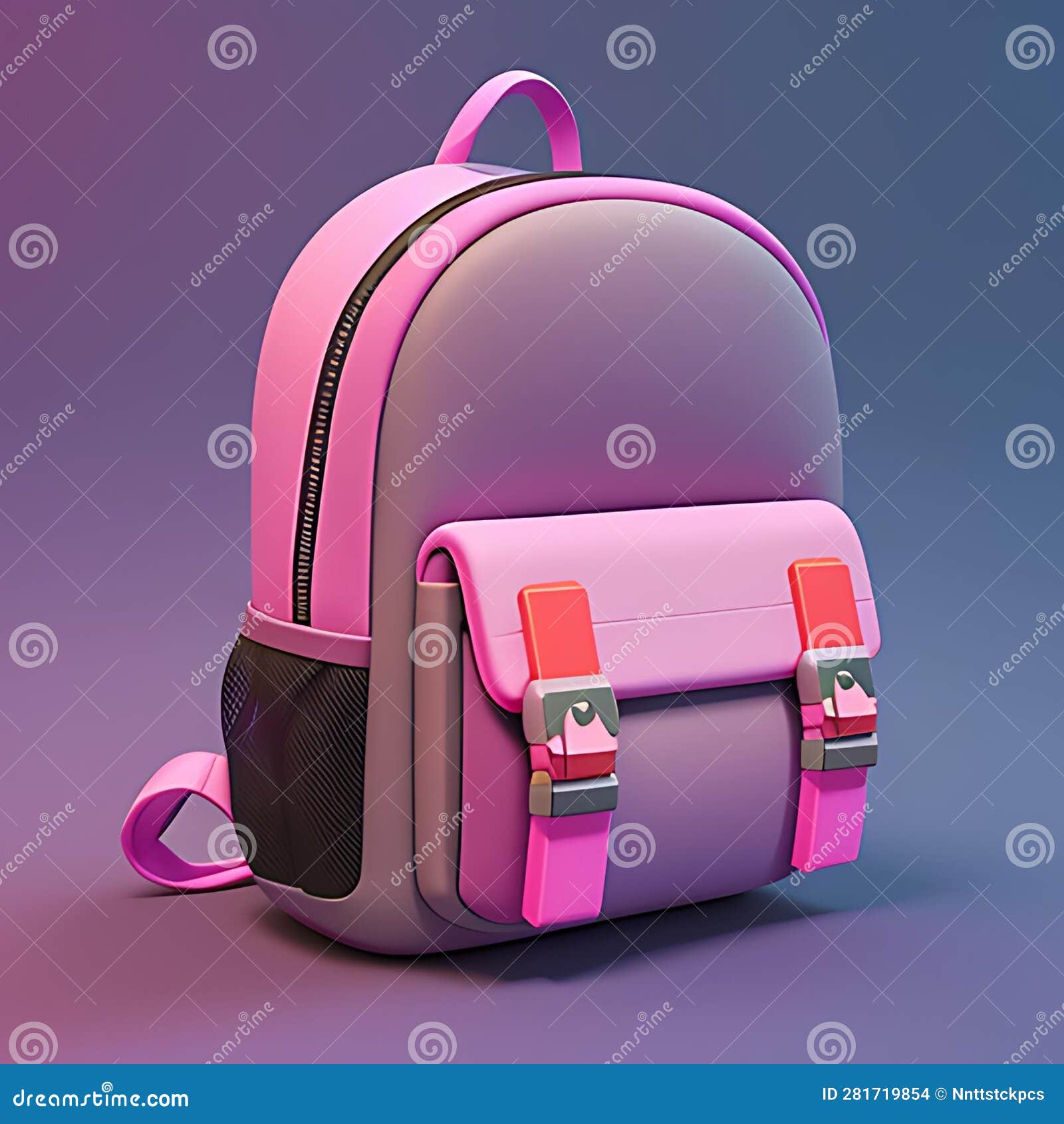 3D backpack stock illustration. Illustration of organ - 281719854