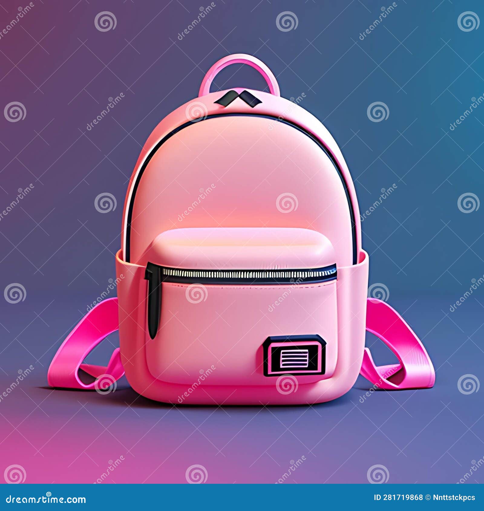 3D backpack stock illustration. Illustration of intelligence - 281719868
