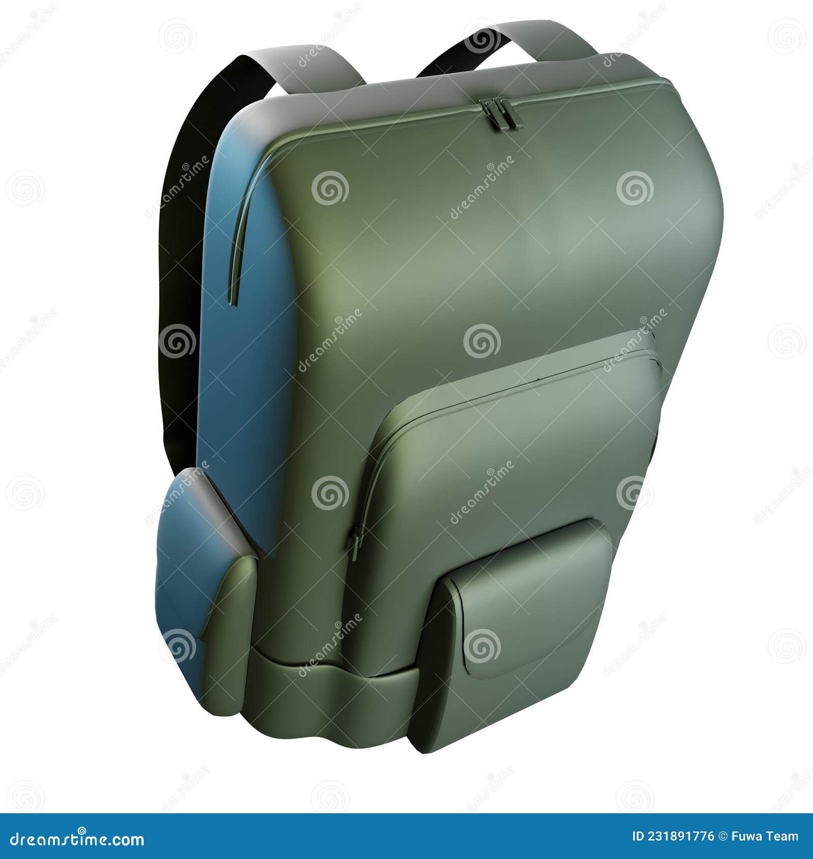 3D Backpack Illustration stock illustration. Illustration of design ...
