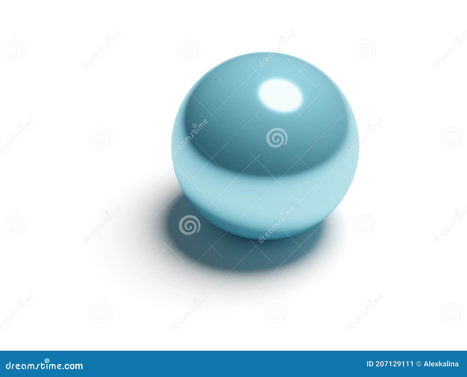 3d Ball with Shadow Isolated on White Stock Illustration - Illustration ...
