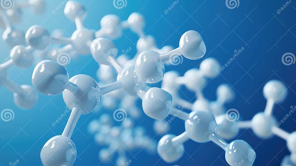 3D Ball and Stick Model of Polystyrene Molecular Structure Stock ...
