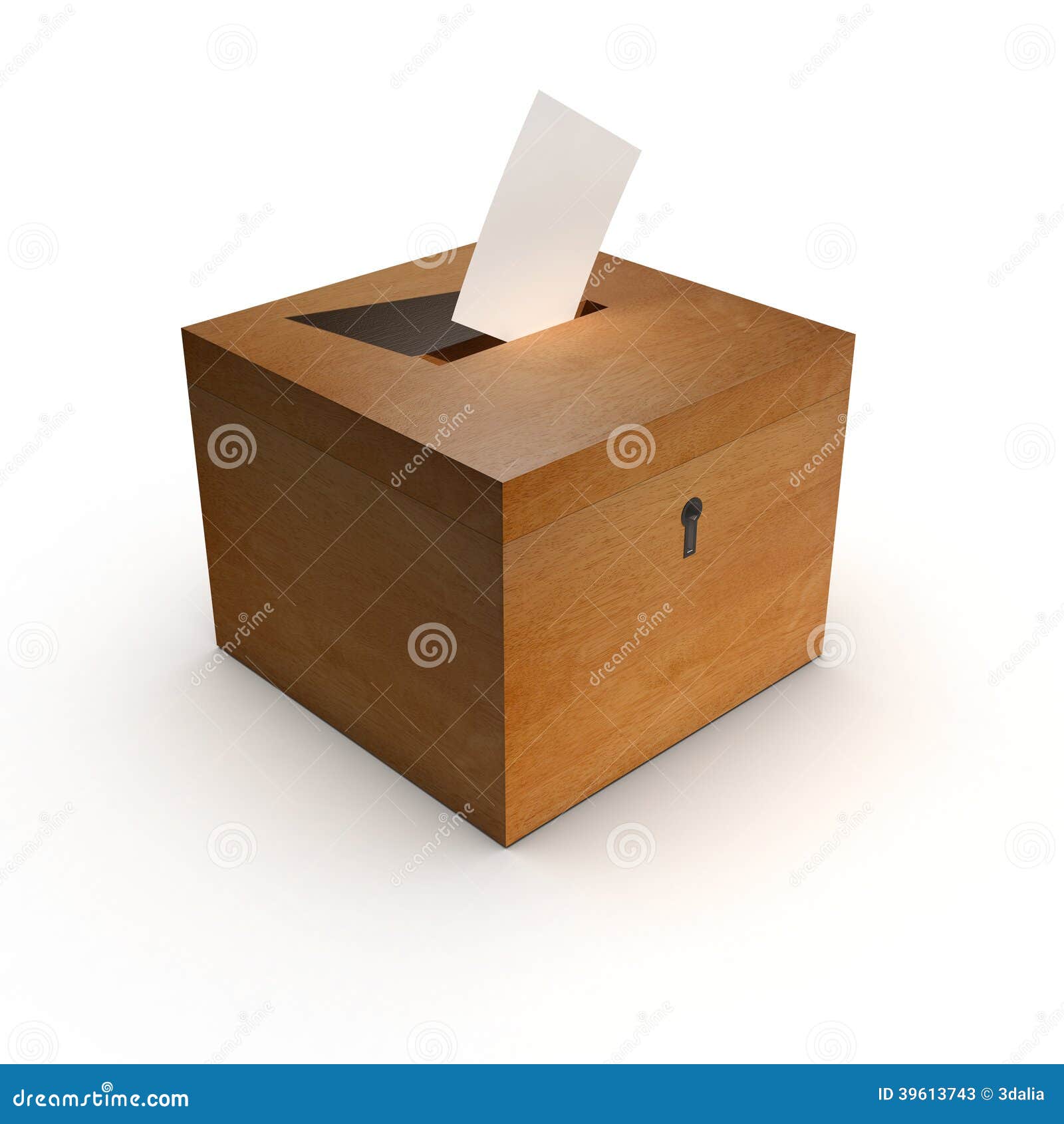 3d Ballot box stock illustration. Illustration of decision - 39613743