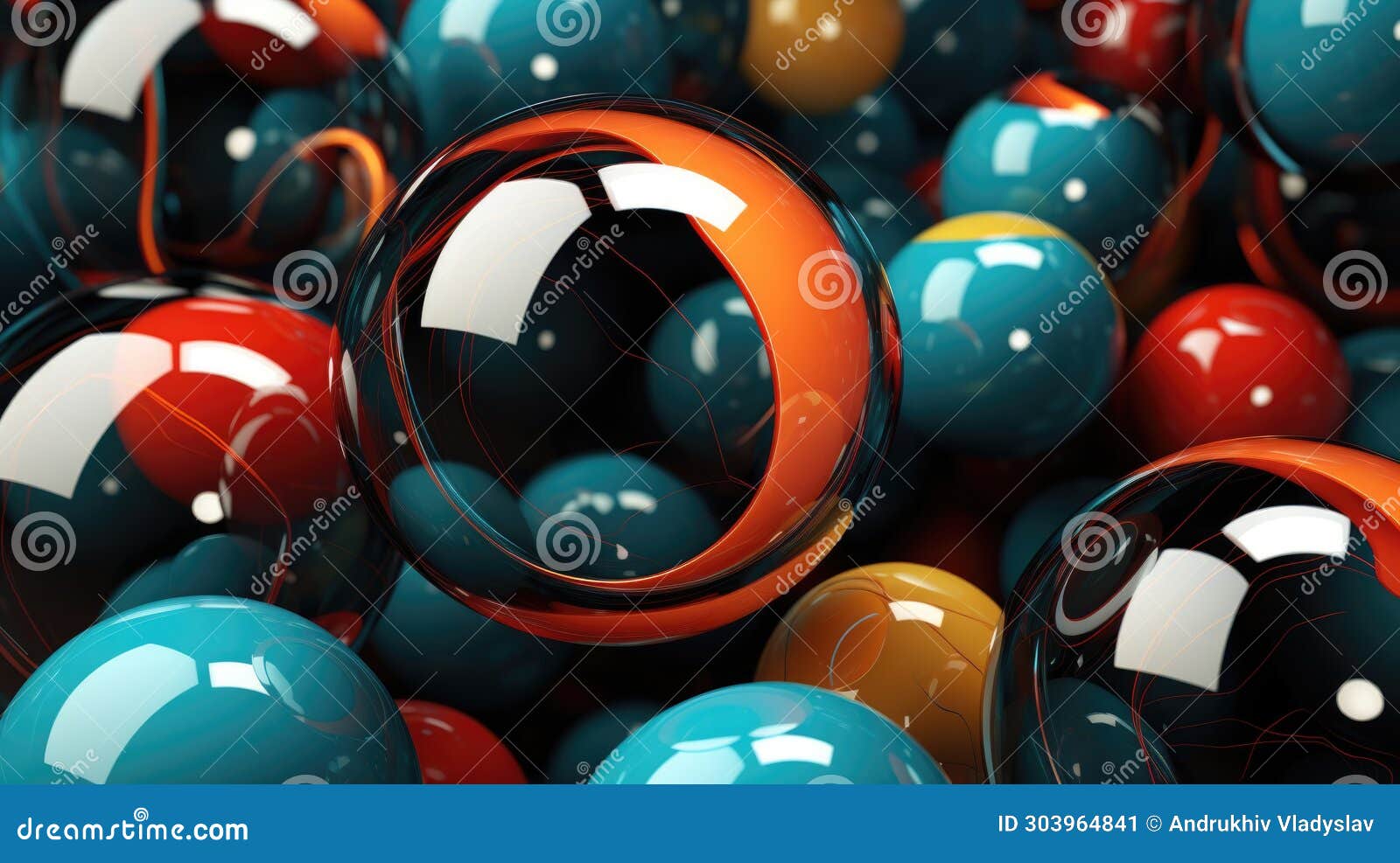 3D Balls Background, Abstract Illustration Stock Illustration ...