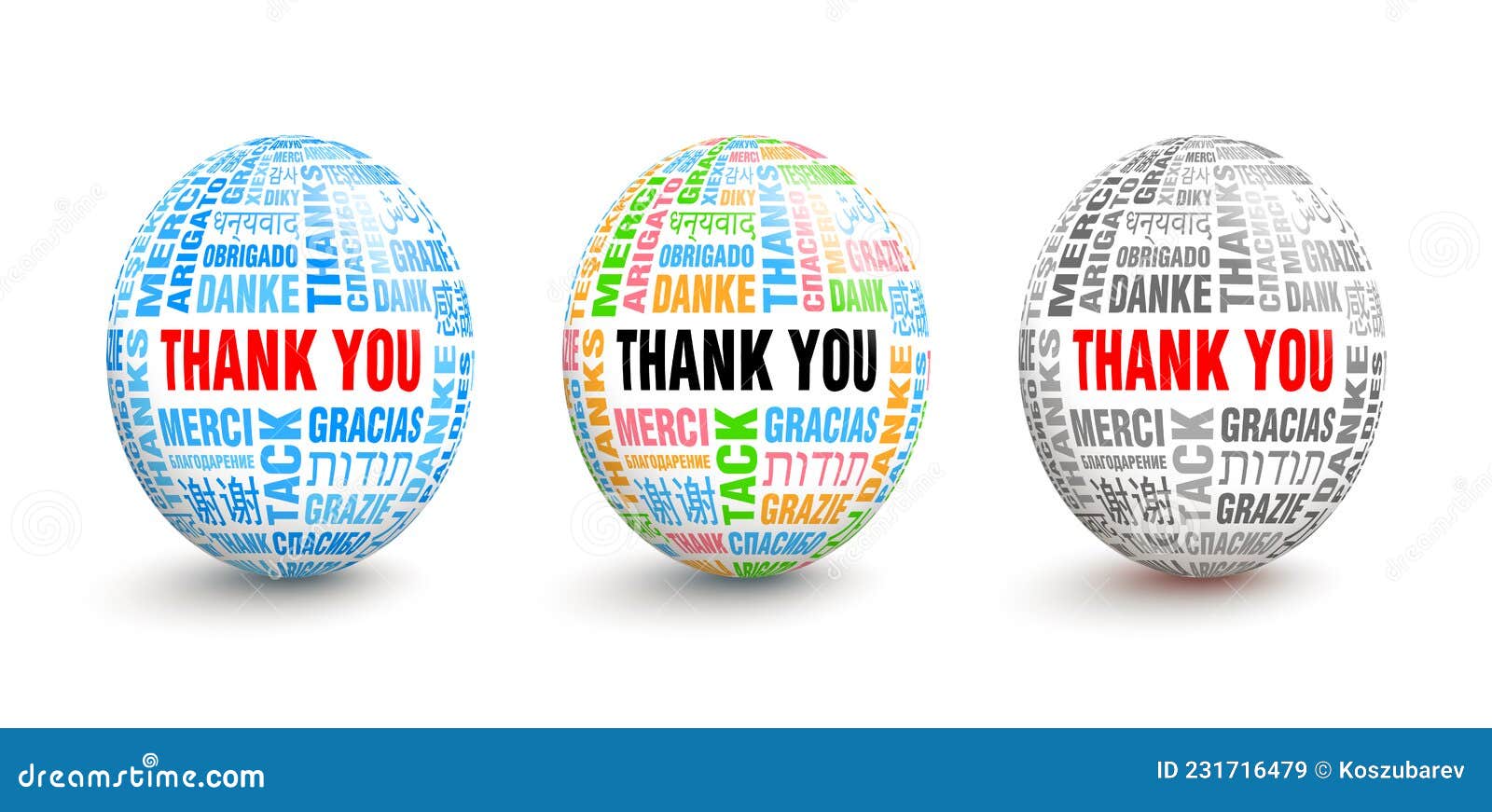 Words Of Thanks. Modern, Simple Combinations Typography With Black And ...