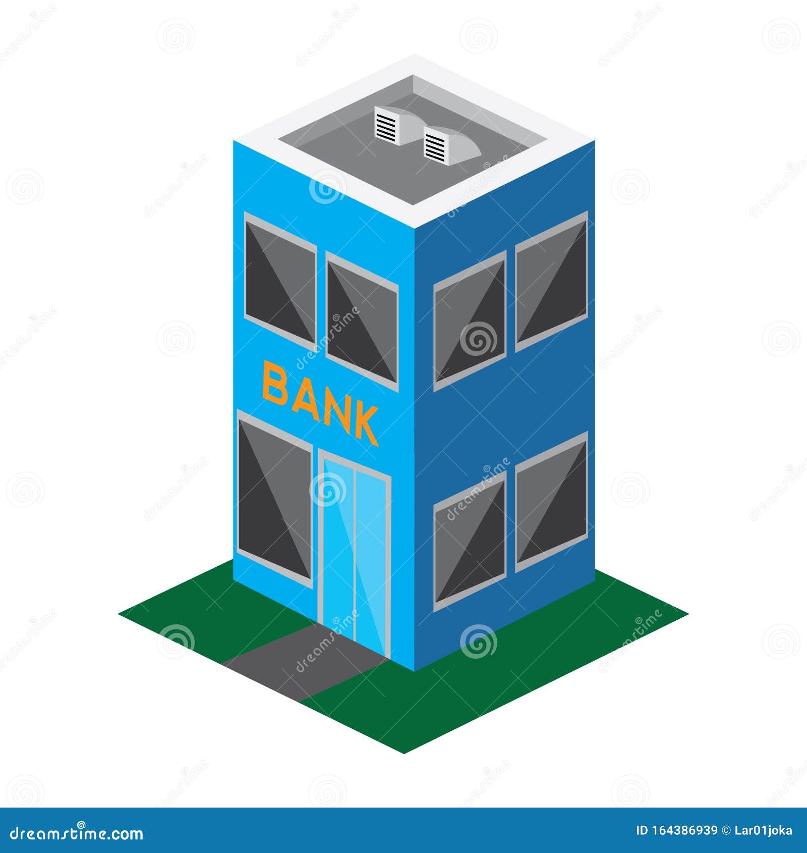 3D bank building stock vector. Illustration of cash - 164386939