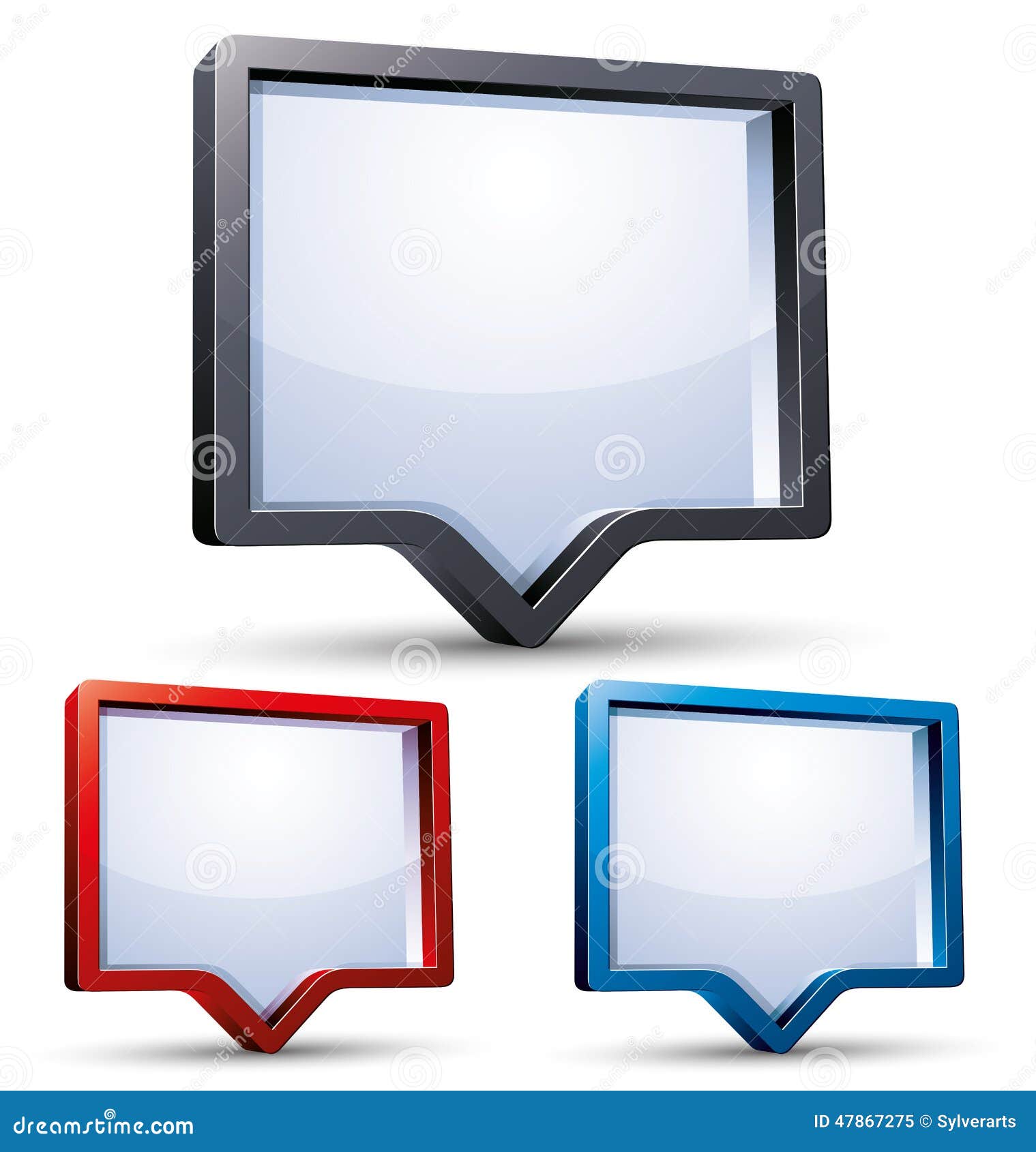 3d banners set. stock vector. Illustration of abstract - 47867275