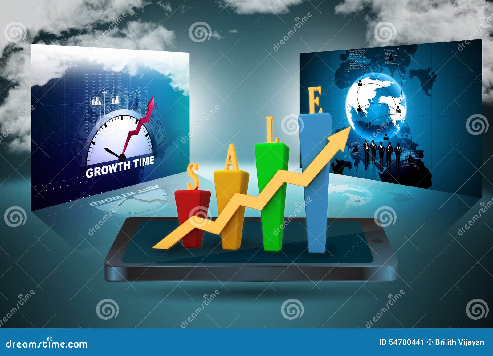 Sales Growth Chart Stock Photography | CartoonDealer.com #22847000