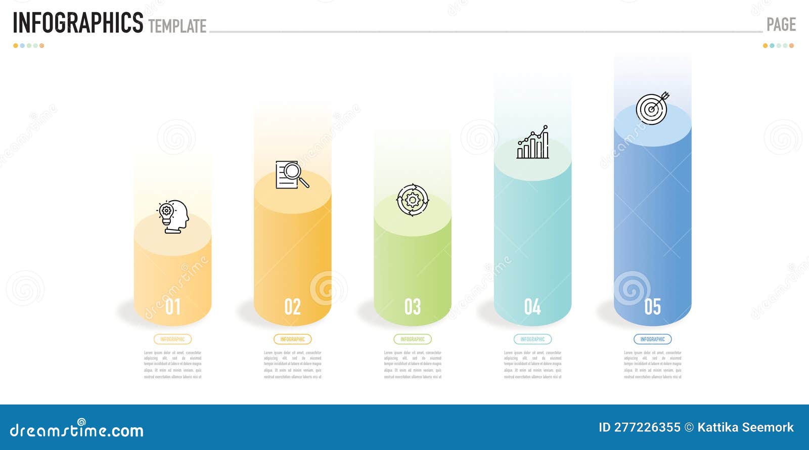 3D Bar Isometric Infographic for Business Presentation Stock Vector ...