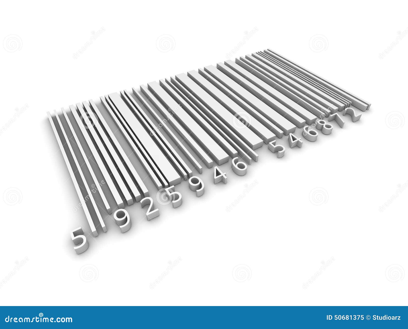 3d Barcode stock illustration. Illustration of market - 50681375