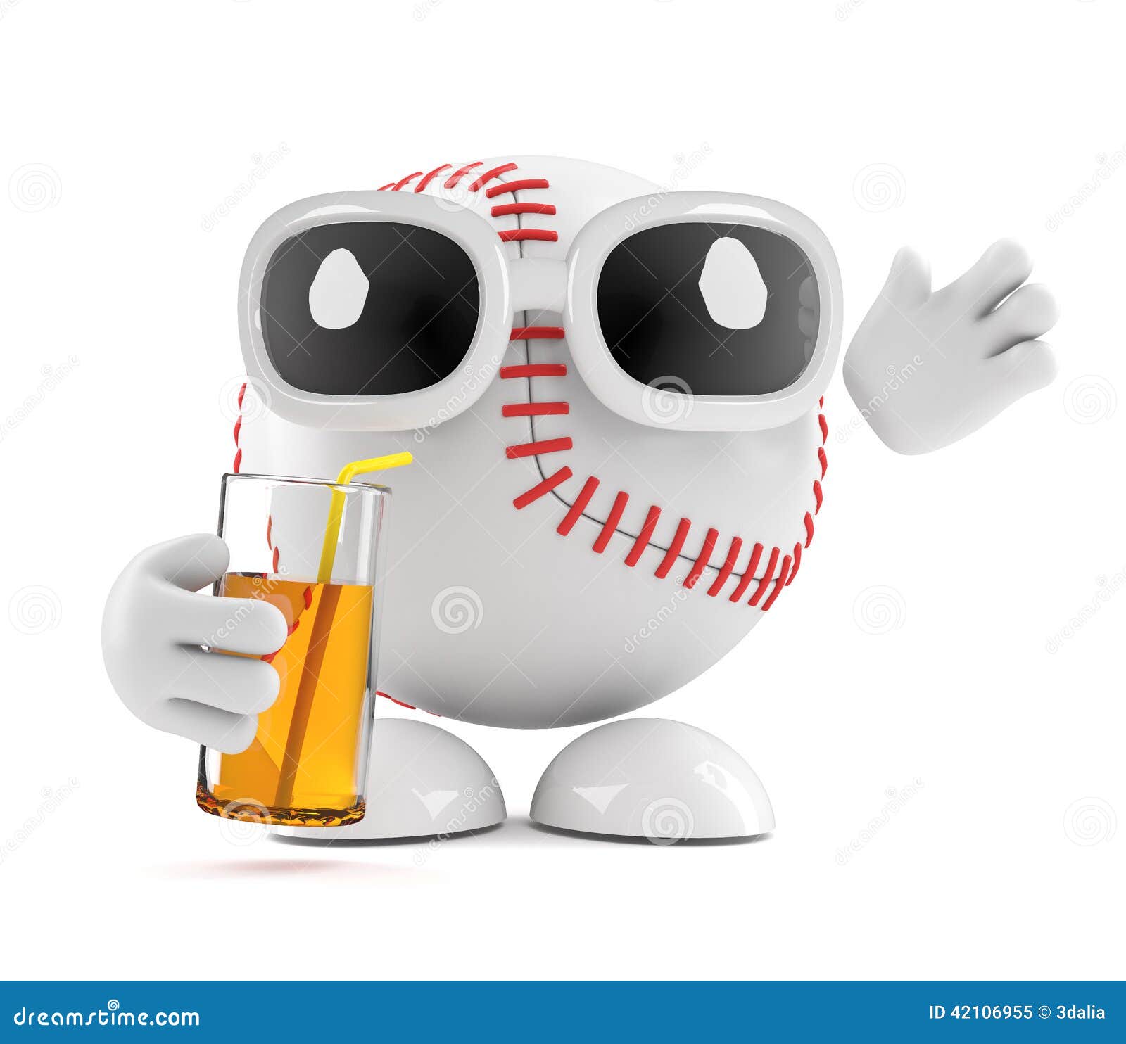 Baseball Drinking Water, Juice, Milk Mascot Vector Cartoon Illustration ...