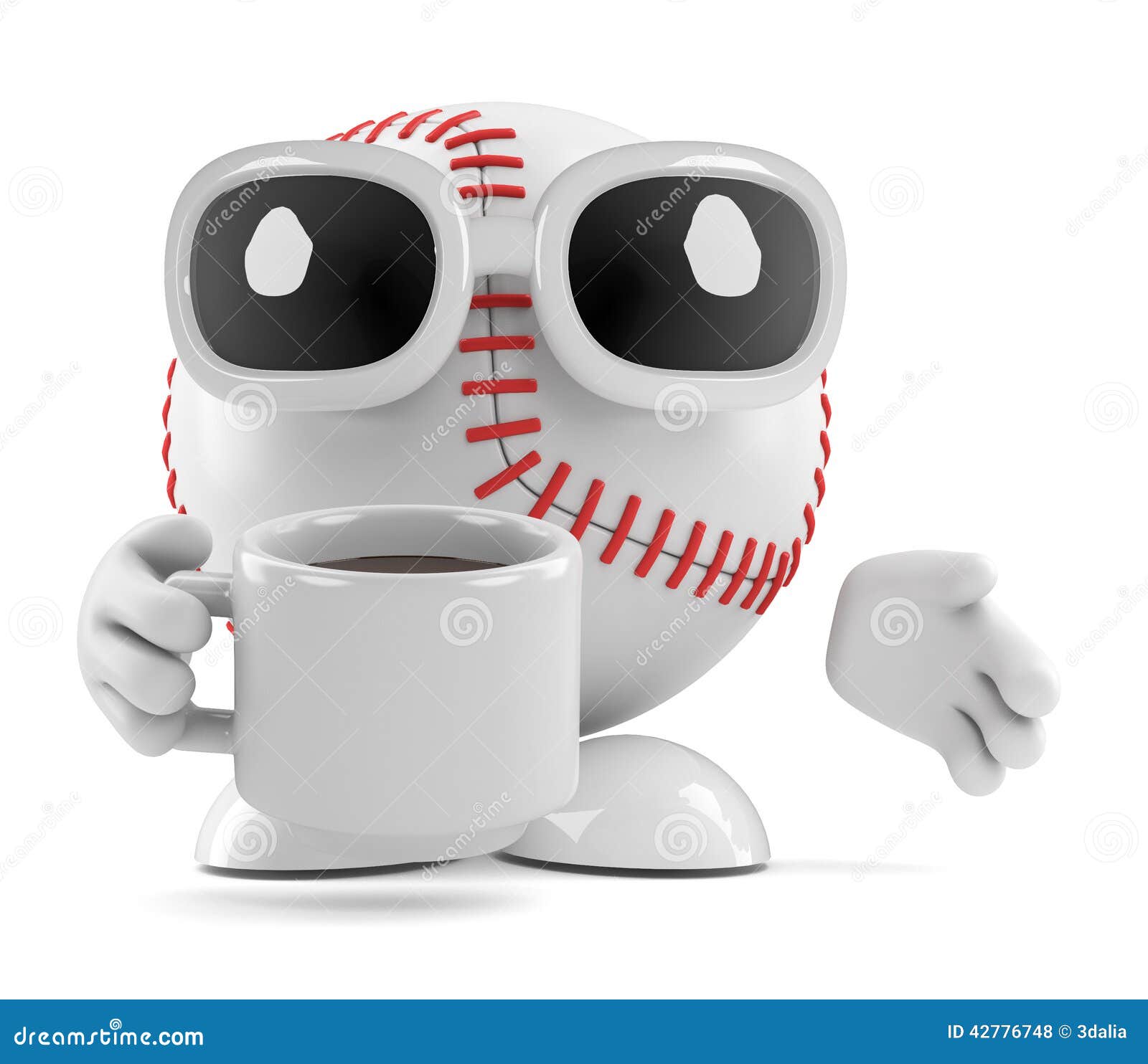 Baseball Drinking Water, Juice, Milk Mascot Vector Cartoon Illustration ...