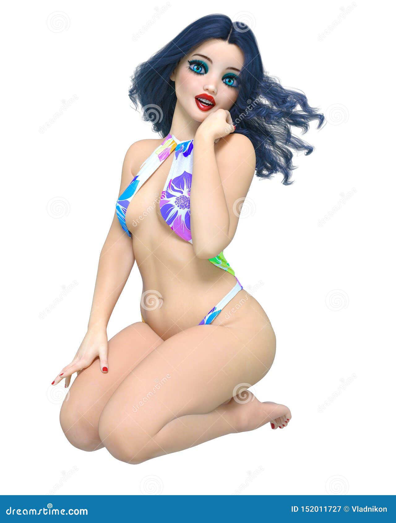 Summer Beach Woman Swimsuit Stock Illustration Illustration Of Rest