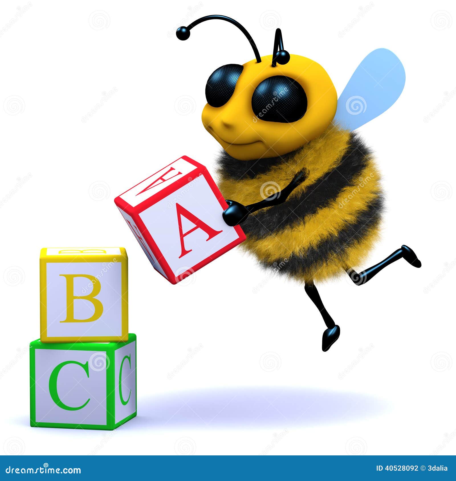 3d Bee alphabet stock illustration. Illustration of cute - 40528092