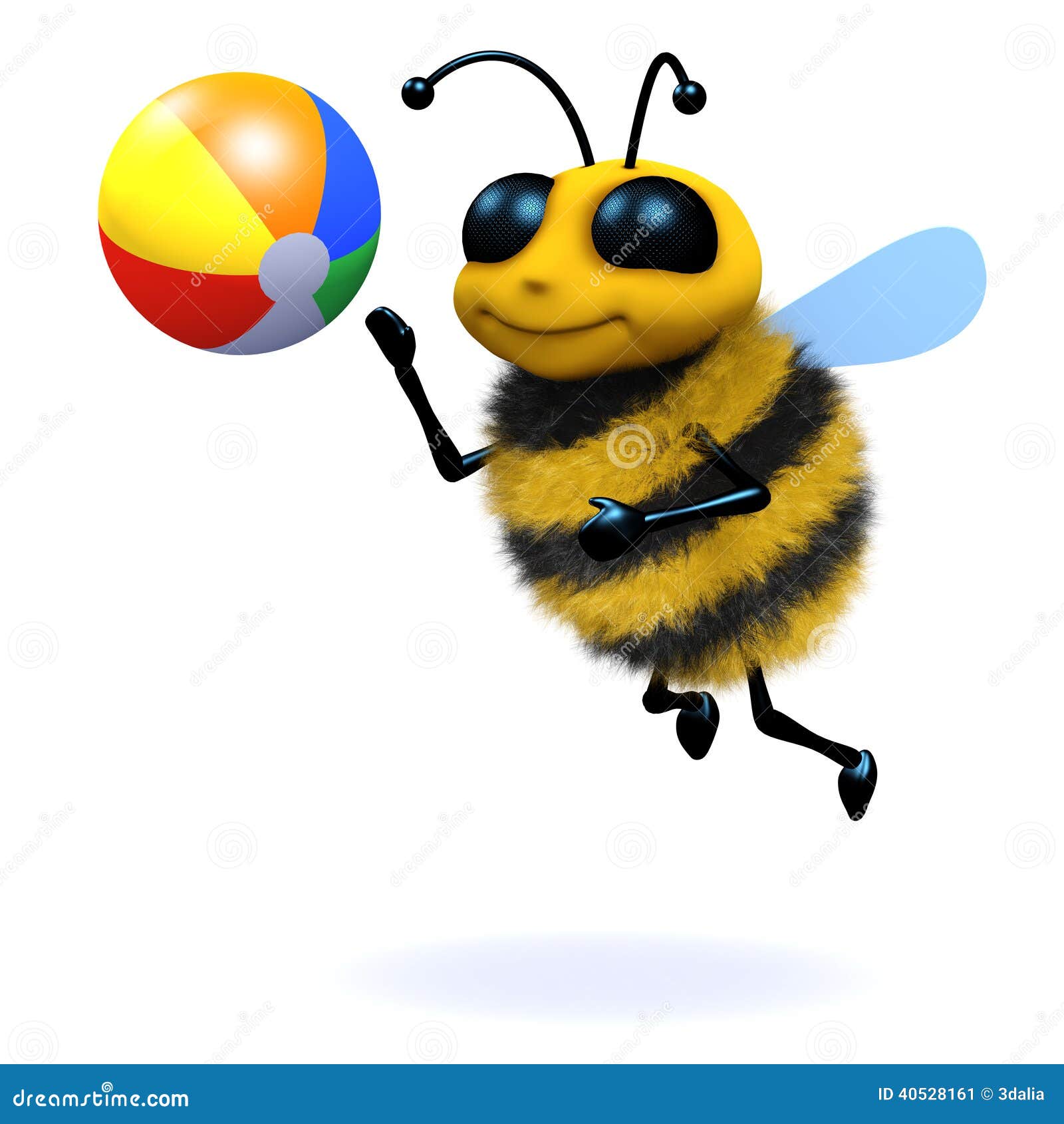3d Bee beach ball stock illustration. Illustration of wildlife - 40528161
