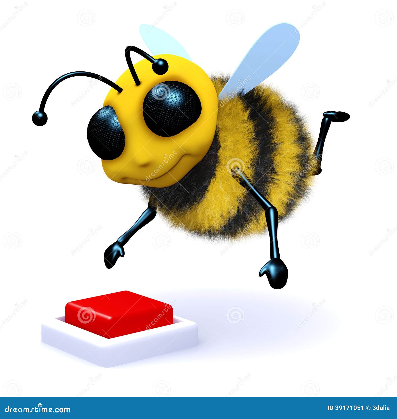 3d Bee button stock illustration. Illustration of pollen - 39171051