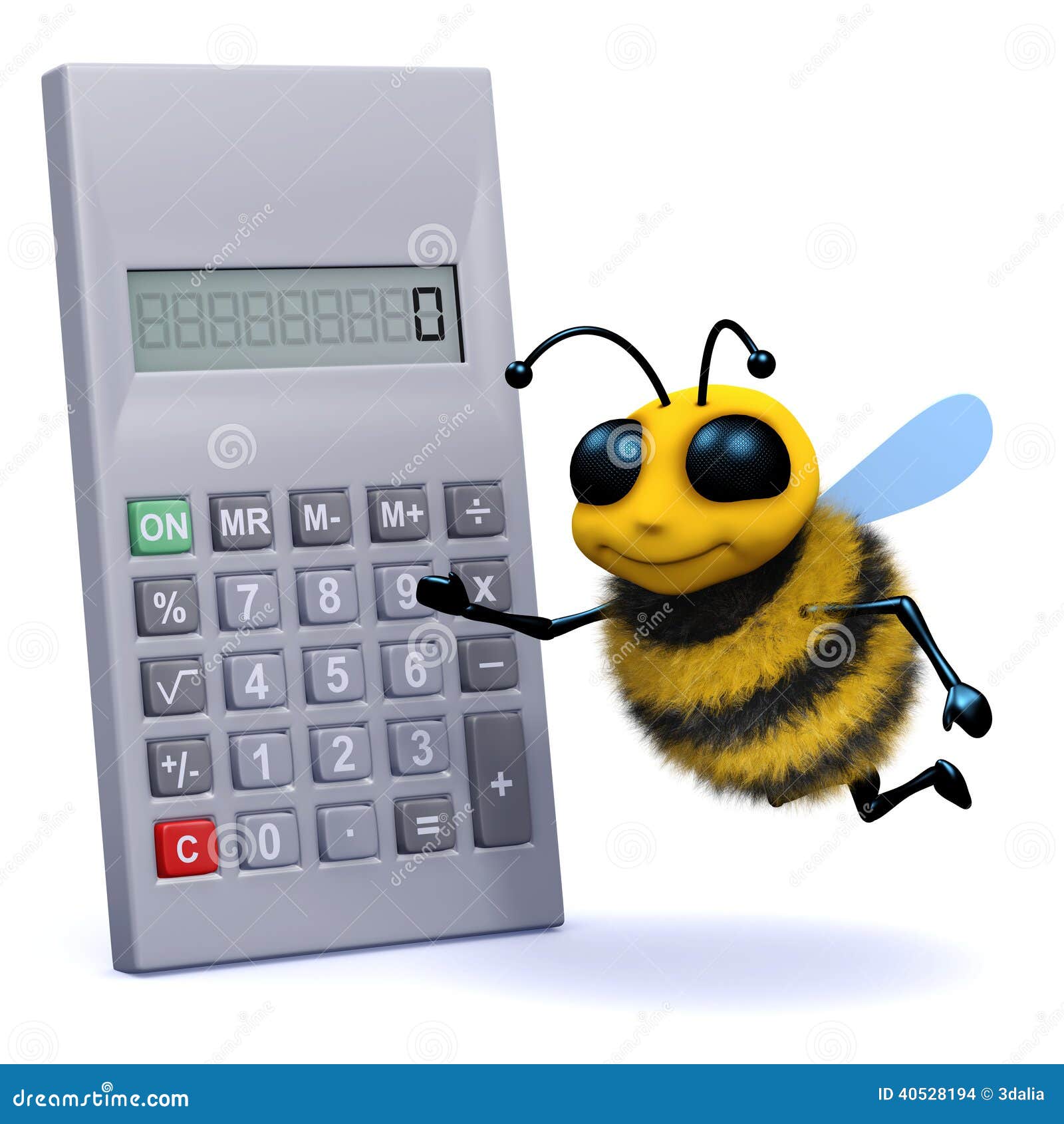 3d Bee calculates stock illustration. Illustration of animal - 40528194