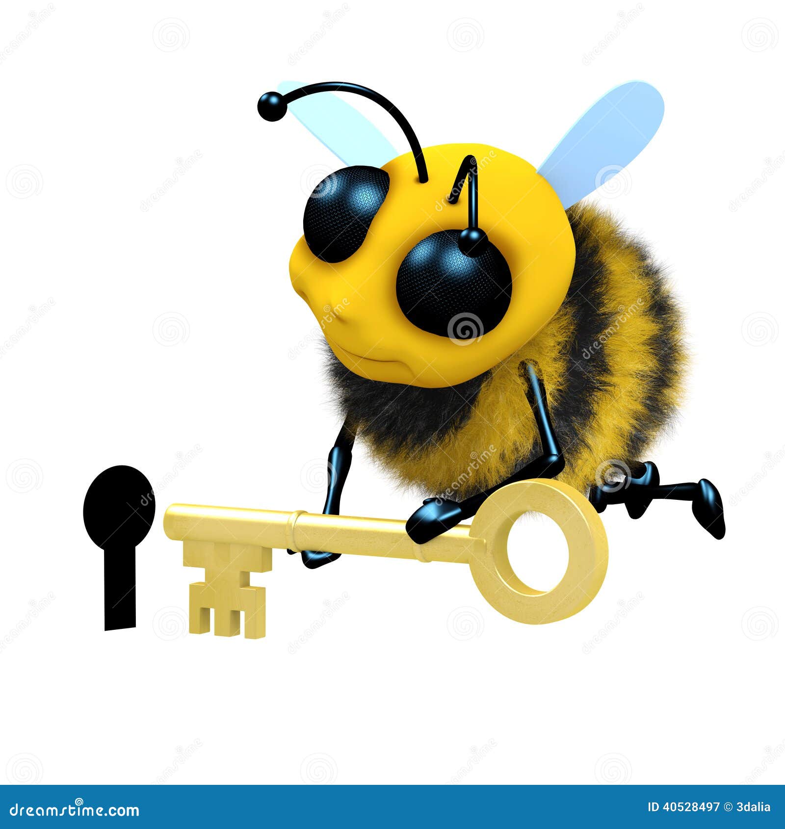 3d Bee keyhole stock illustration. Illustration of animal - 40528497