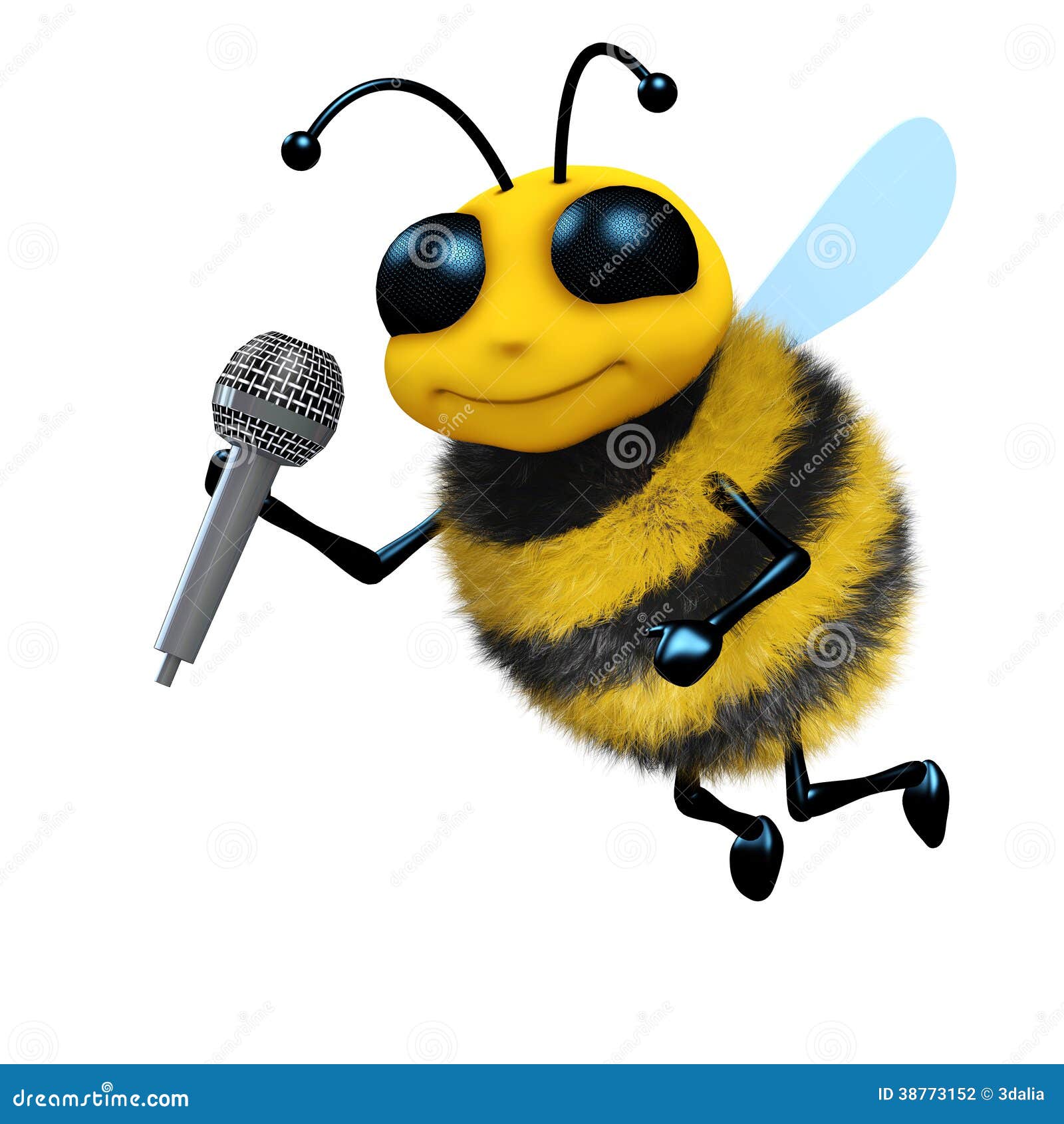 3d Bee sings stock illustration. Illustration of flying - 38773152