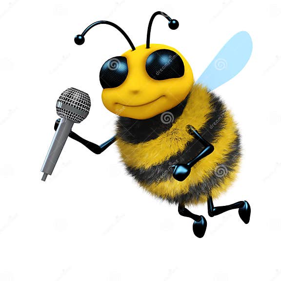 3d Bee sings stock illustration. Illustration of flying - 38773152