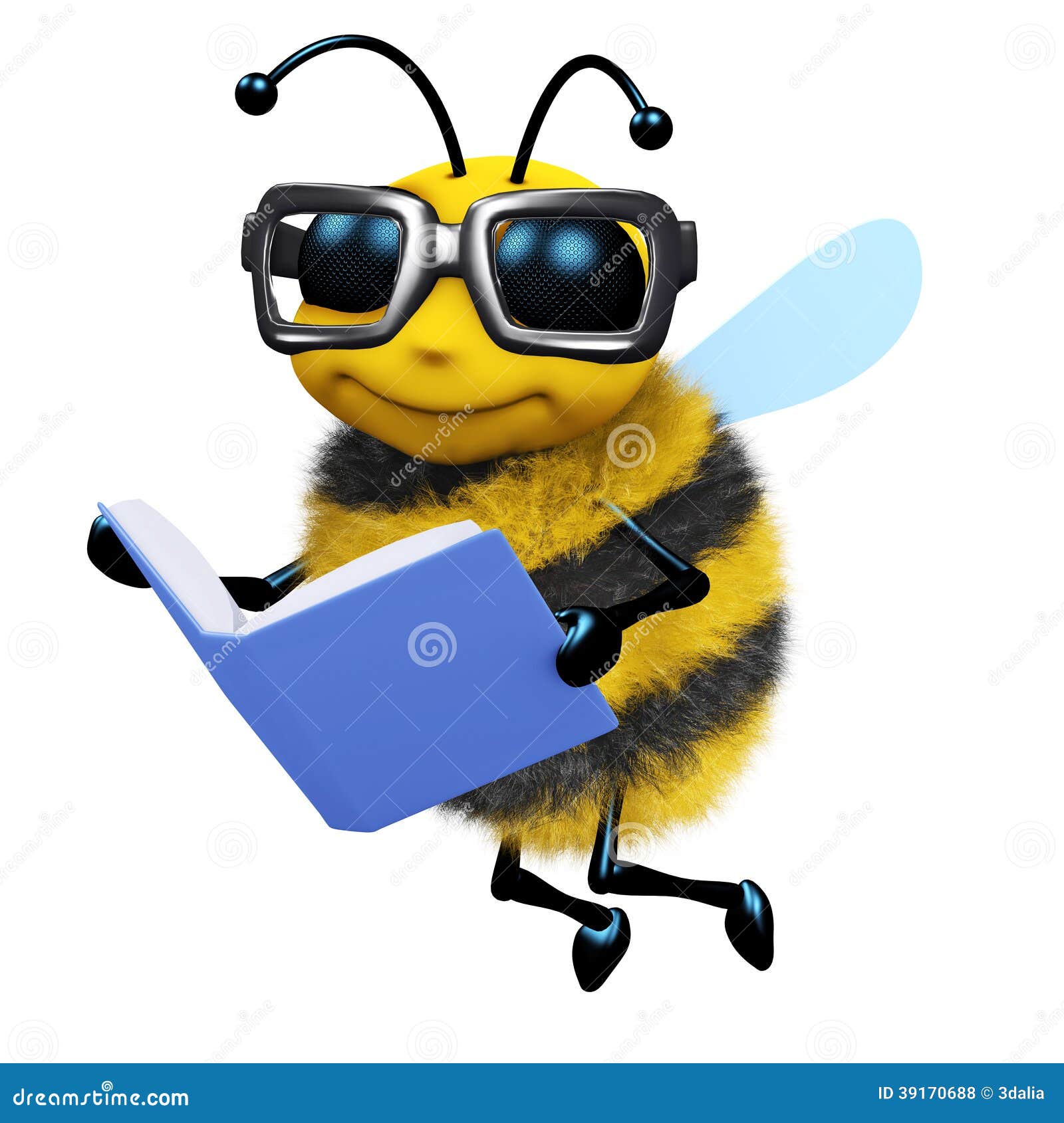 3d Bee student stock illustration. Illustration of animal - 39170688