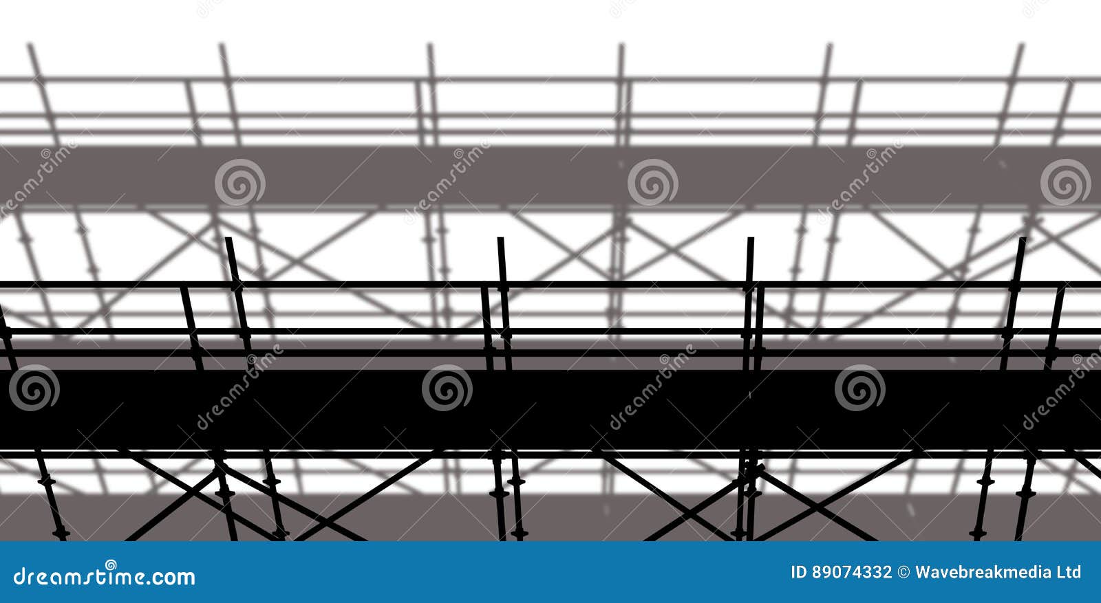 3d beeld van bouwsteiger stock illustratie. Illustration of structuur ...