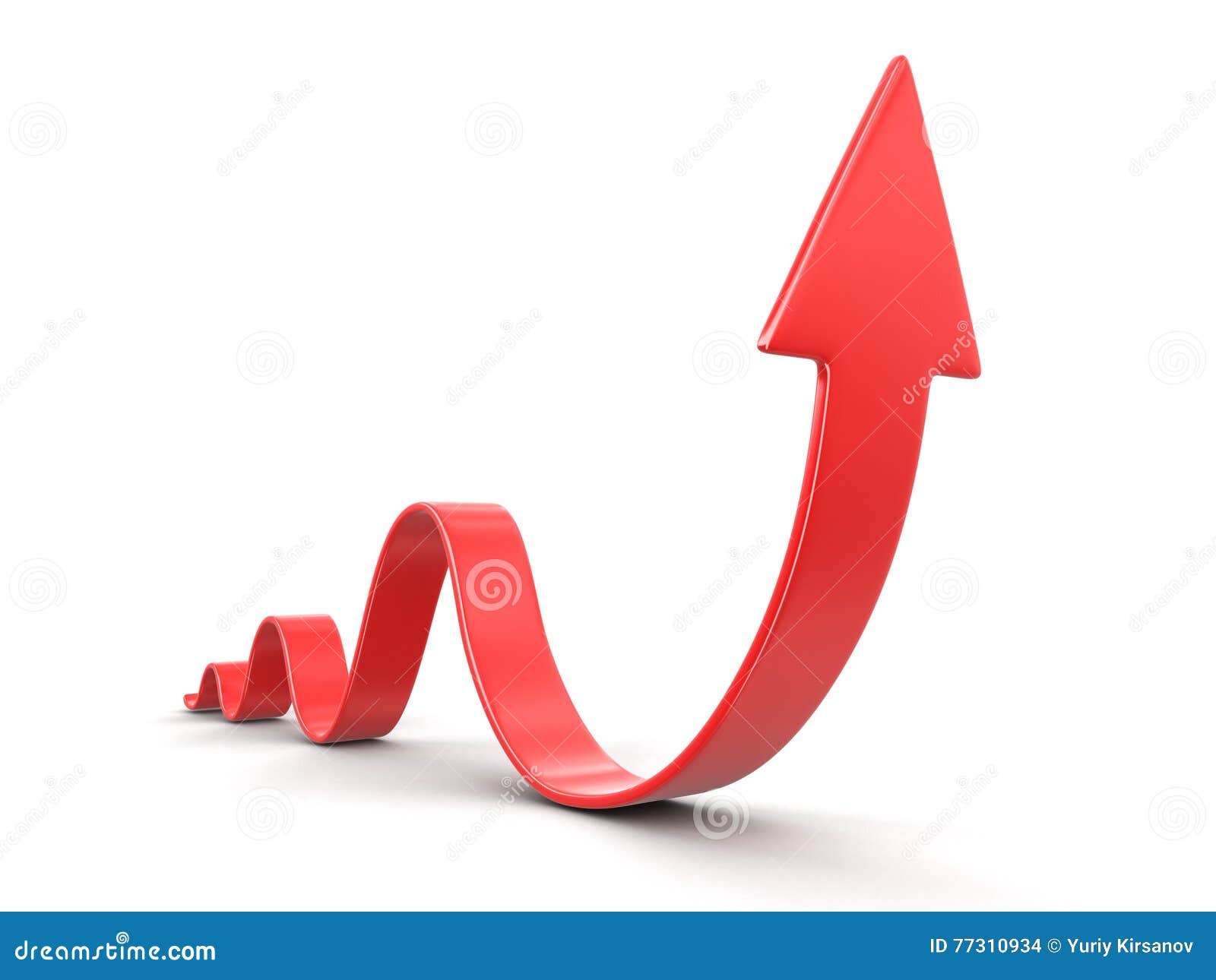 3d beeld van Pijl omhoog stock illustratie. Illustration of teruggeven ...