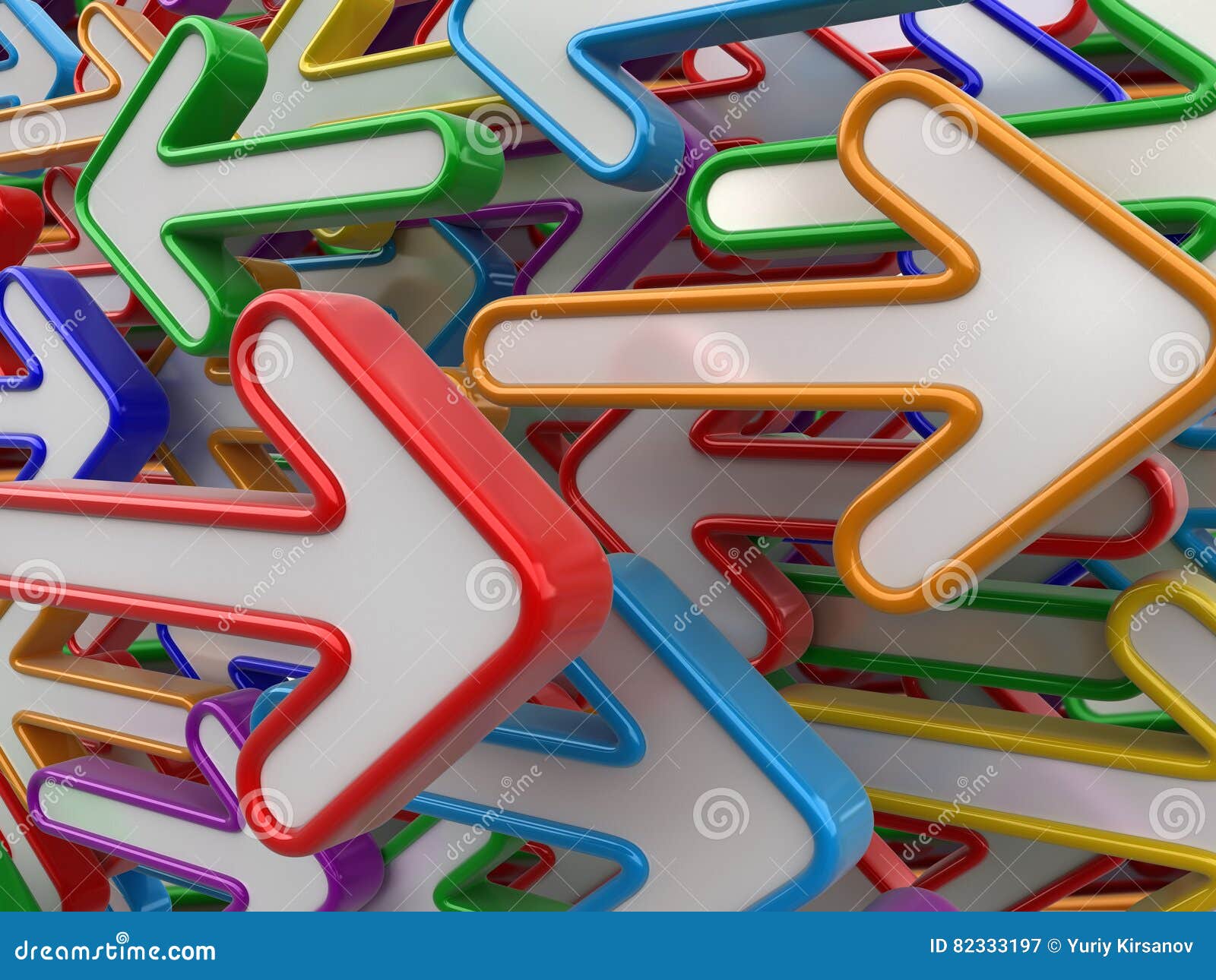 3d Beeld Van Pijlen in Verschillende Richtingen Stock Illustratie ...