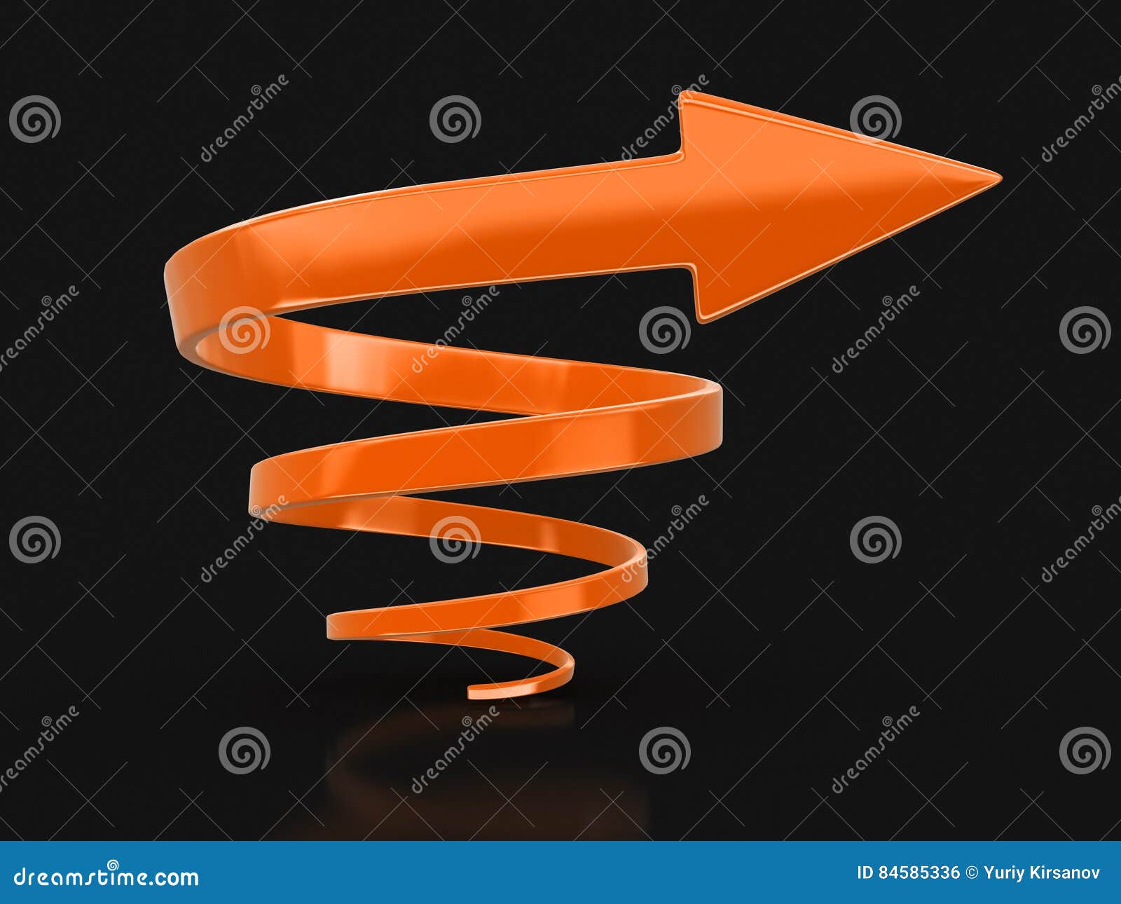 3d Beeld Van Spiraalvormige Pijl Stock Illustratie - Illustration of ...