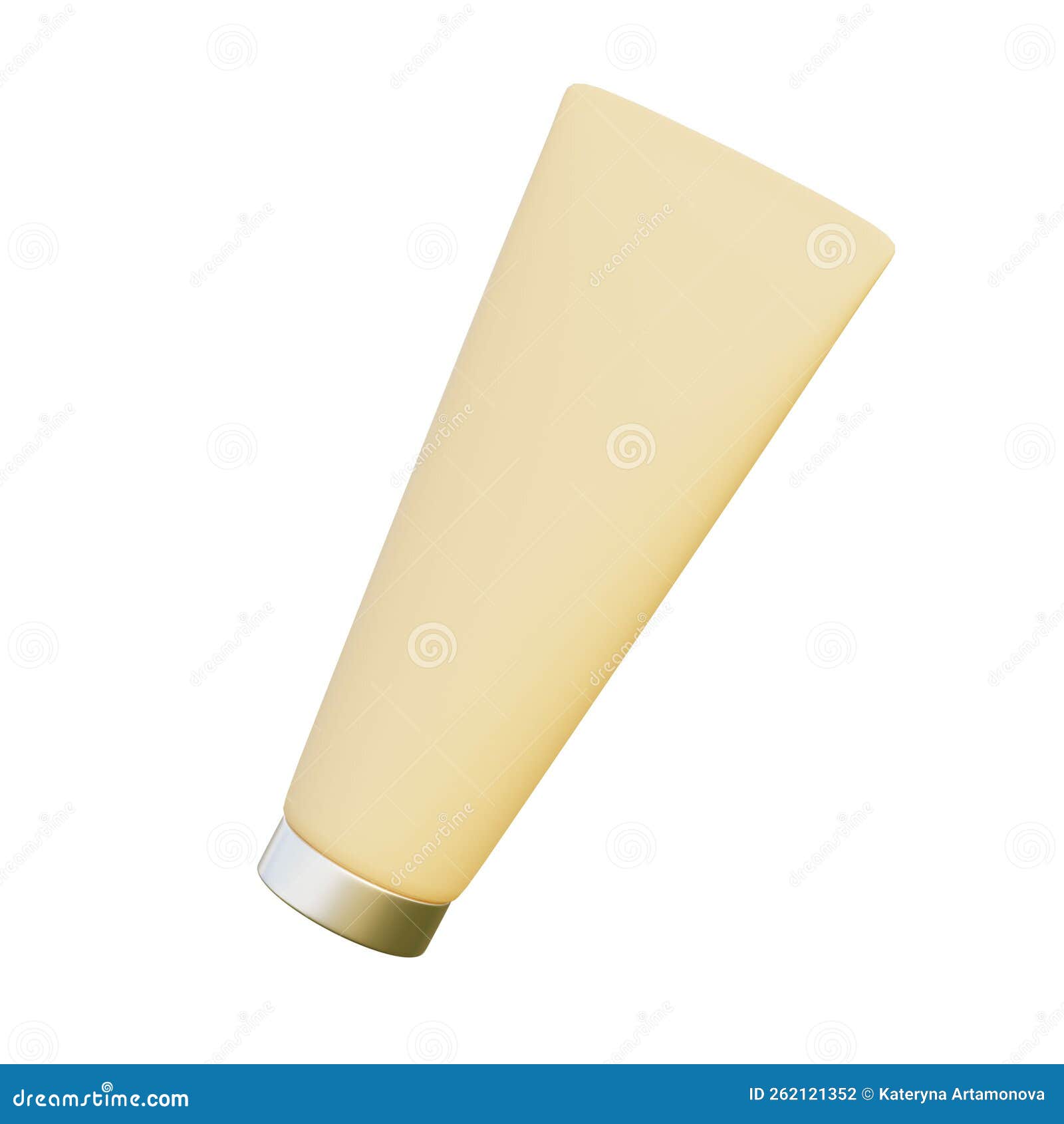 3D Beige Package Cosmetic Tube. 3D Rendering Stock Illustration ...
