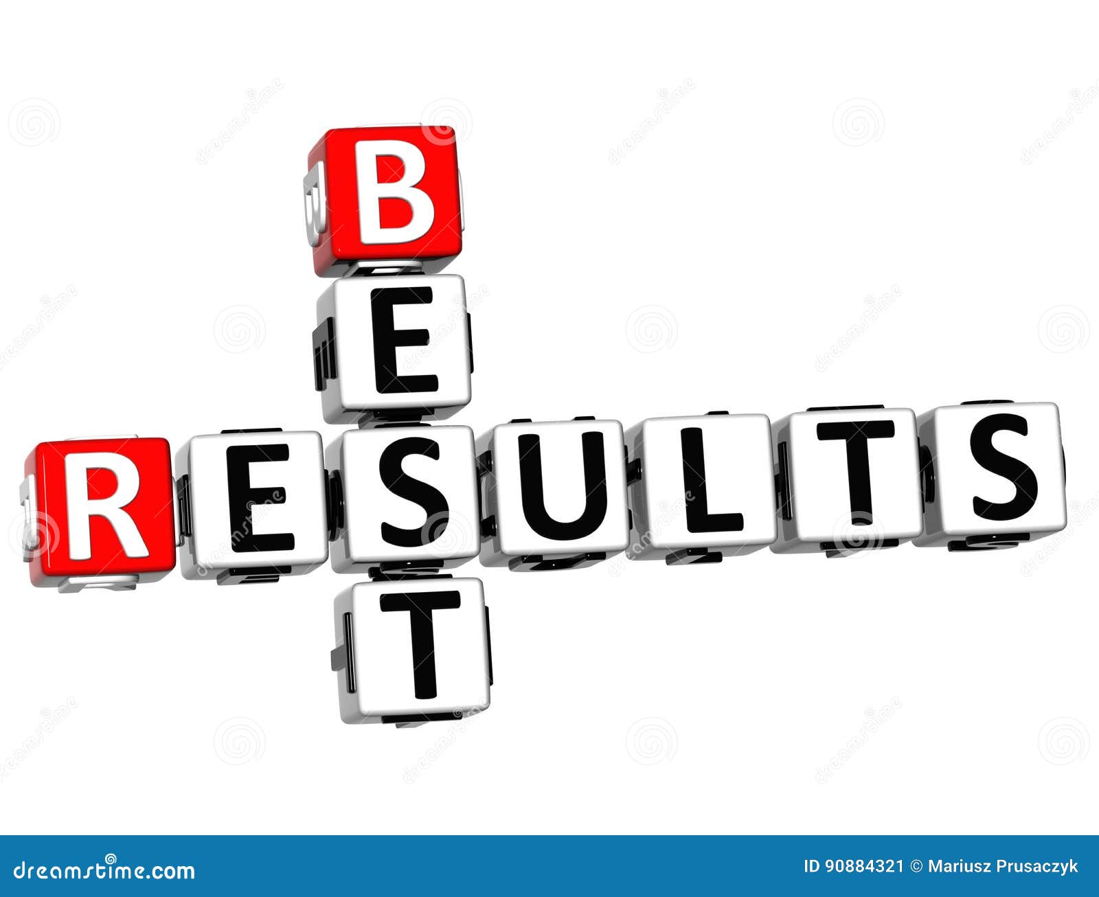 3D Best Results Crossword stock illustration. Illustration of concept ...