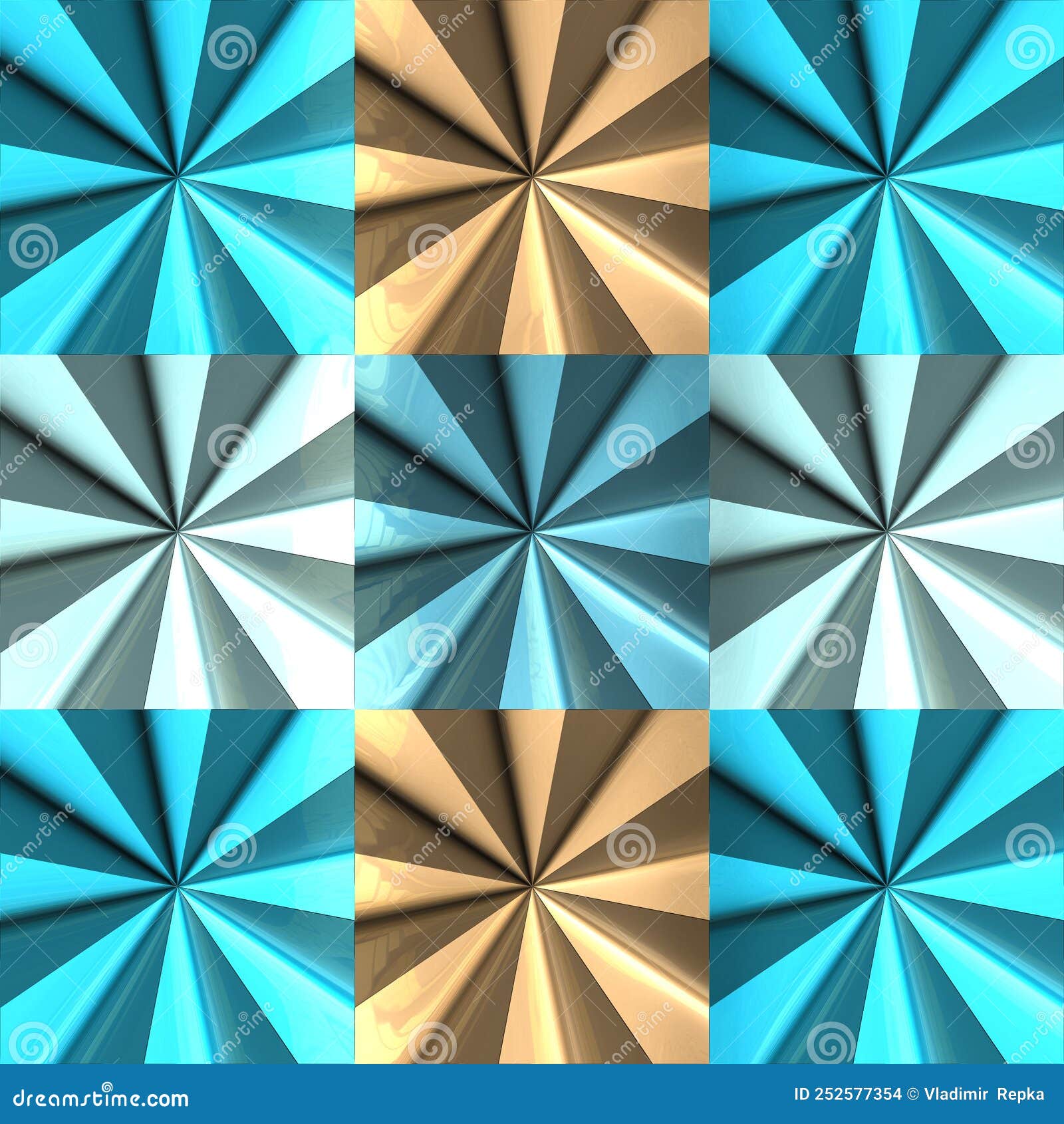 3D Beveled Generative Glossy Pattern Tile Stock Illustration ...