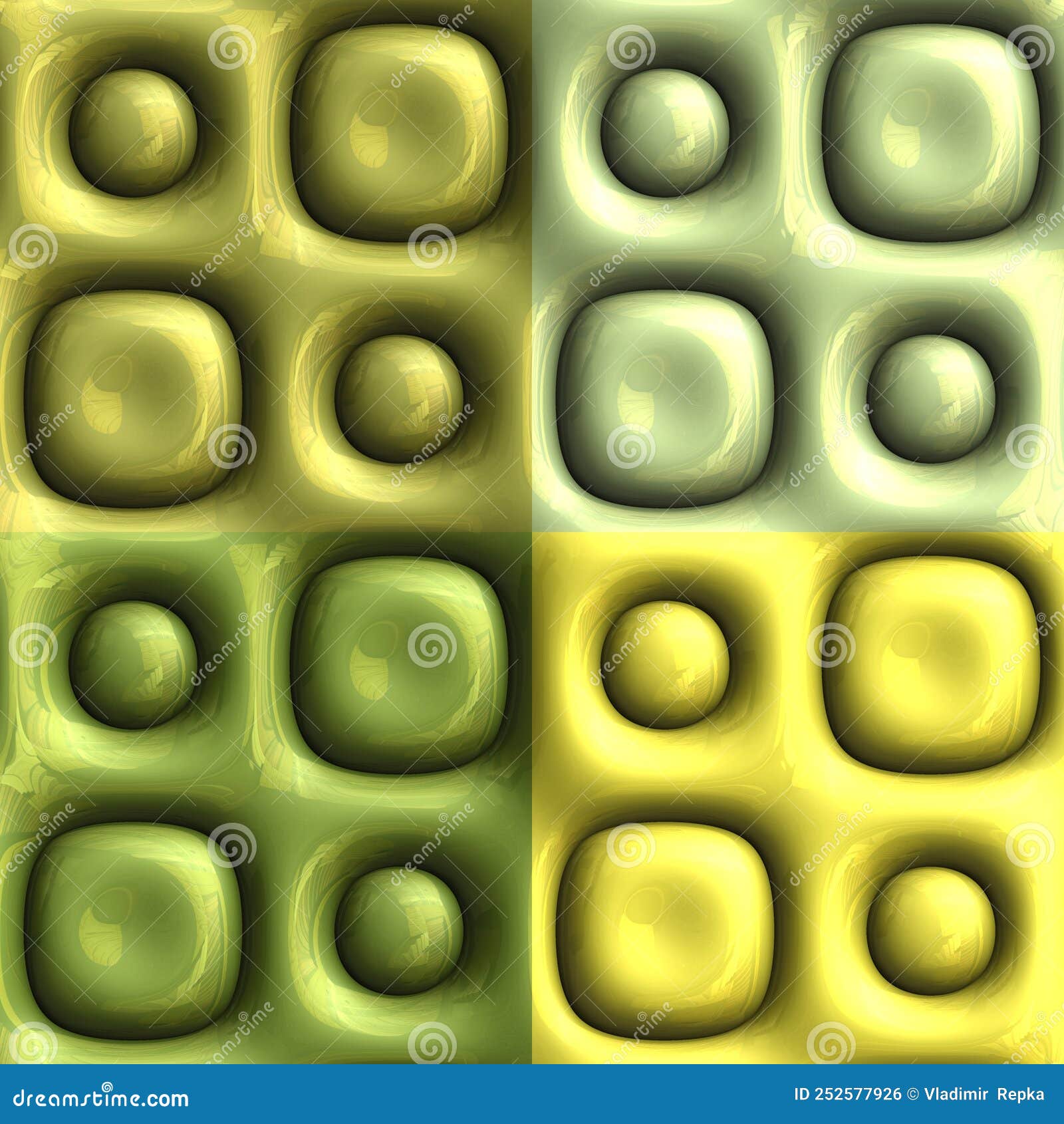 3D Beveled Generative Glossy Pattern Tile Stock Illustration ...