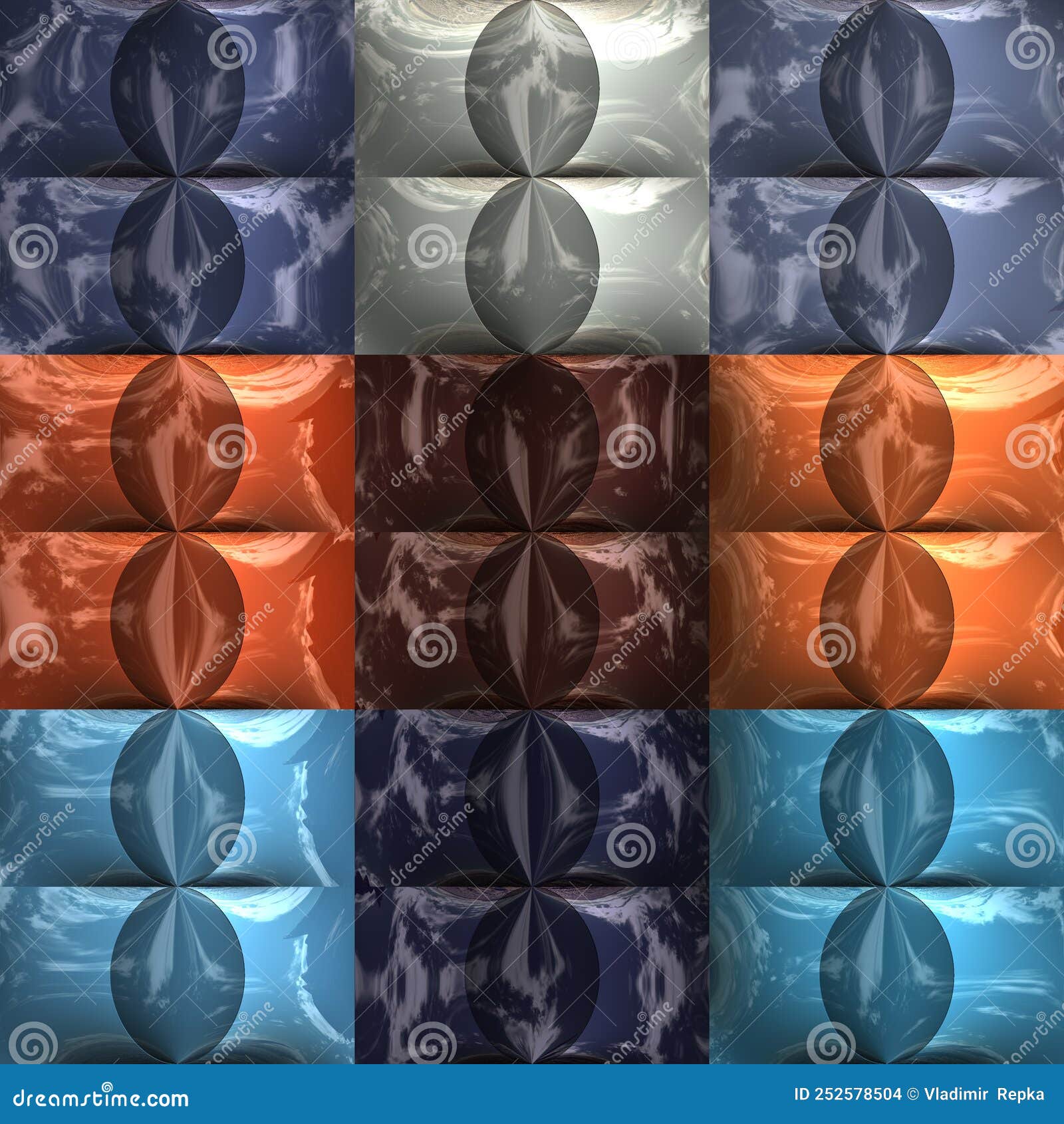 3D Beveled Generative Glossy Pattern Tile Stock Image | CartoonDealer ...