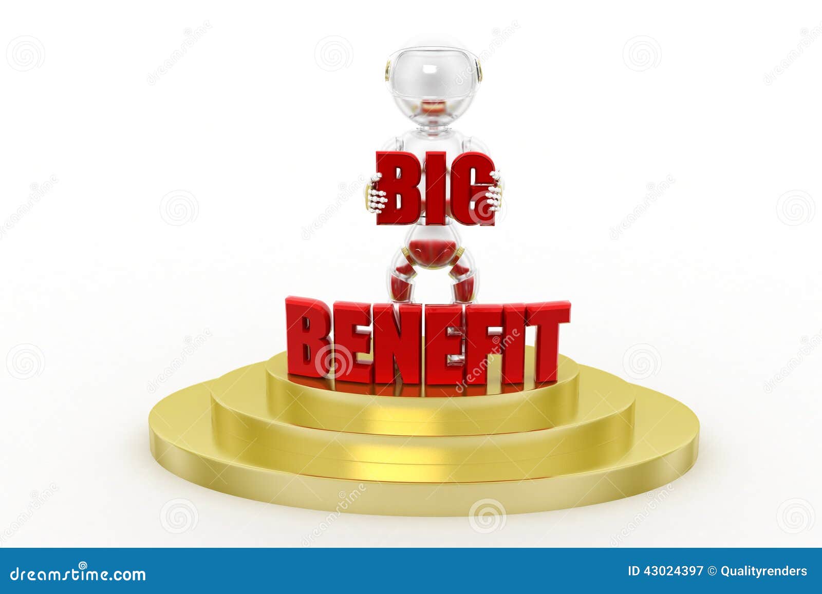 3d big benefit stock illustration. Illustration of background - 43024397