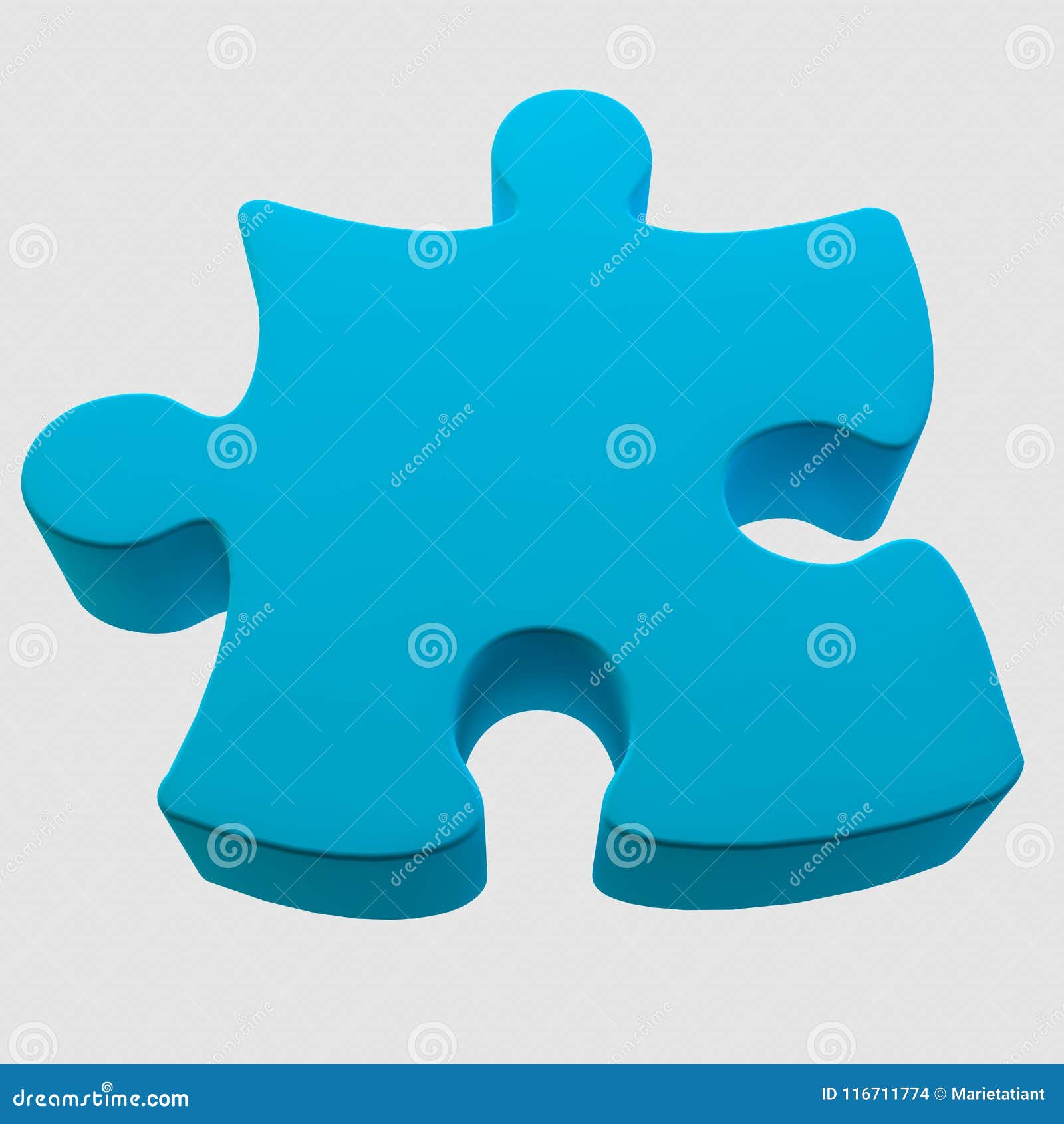 3d big blue puzzle. stock illustration. Illustration of circle - 116711774