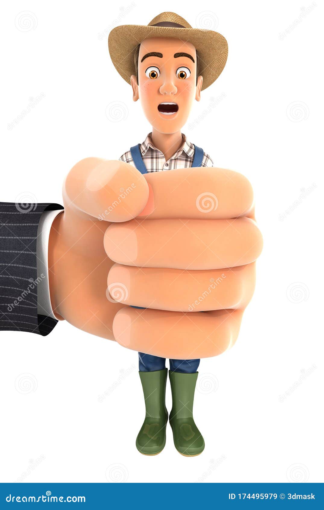 Big Hand - Squeezing Stock Image | CartoonDealer.com #85365925