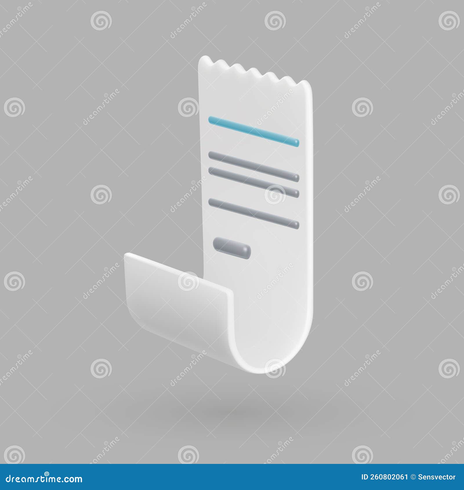 3d Bill with Printed Information Stock Vector - Illustration of ...