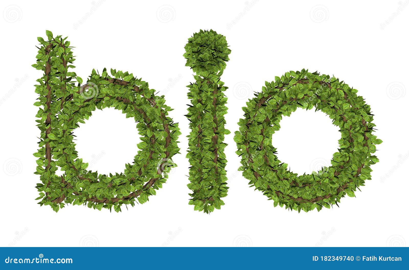 3D Bio Text on White Background. Stock Illustration - Illustration of ...