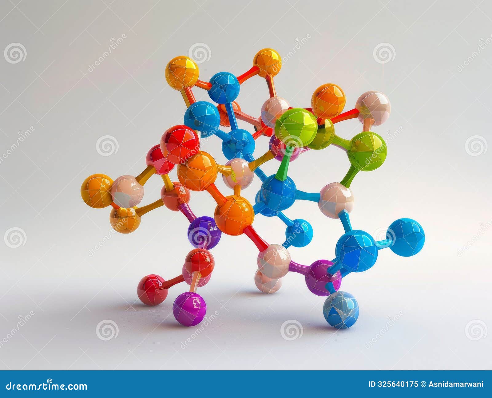 3D Biochemical Molecular Structure - Ai Stock Illustration ...