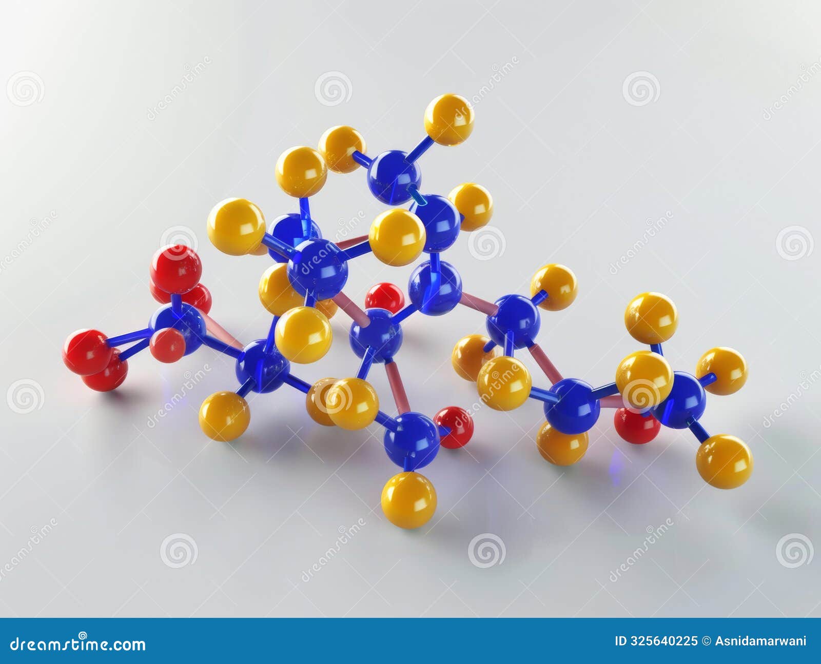 3D Biochemical Molecular Structure - Ai Stock Illustration ...