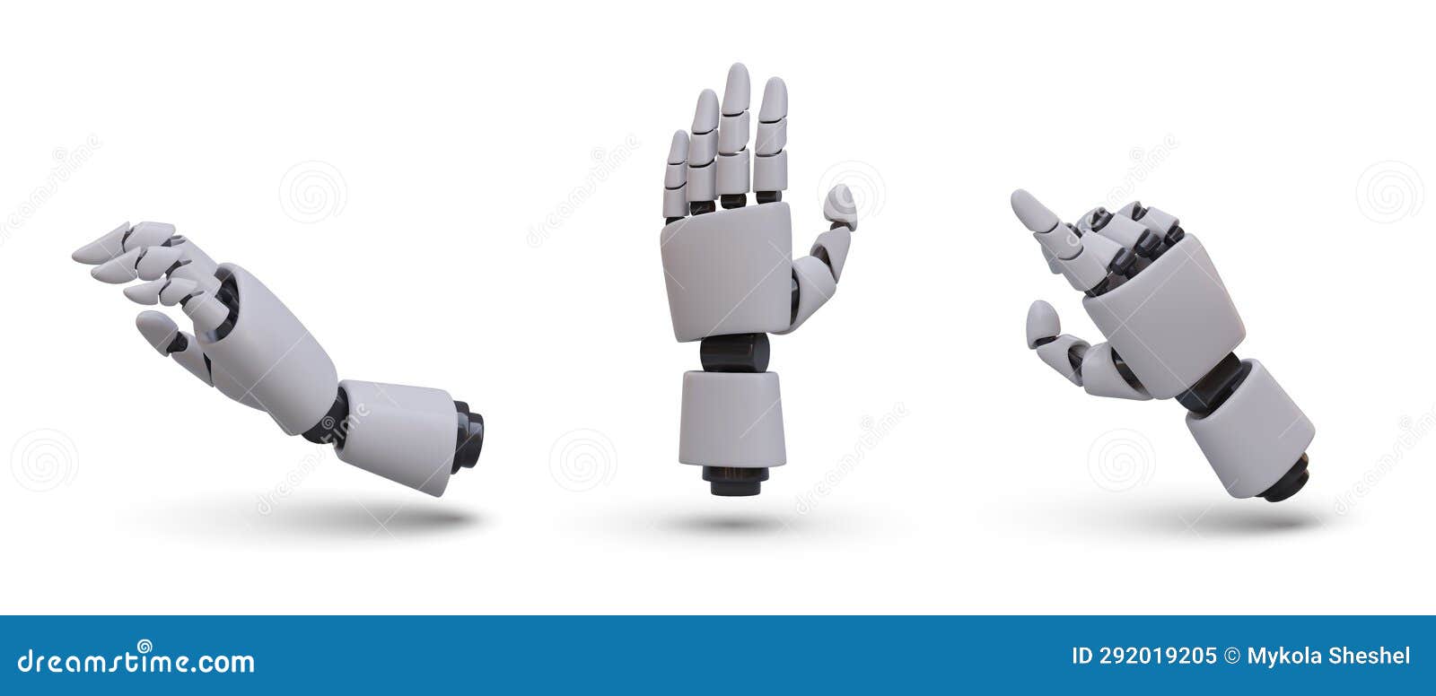 3D Bionic Multi Grip Prostheses In Different Positions. Modern Ways Of ...
