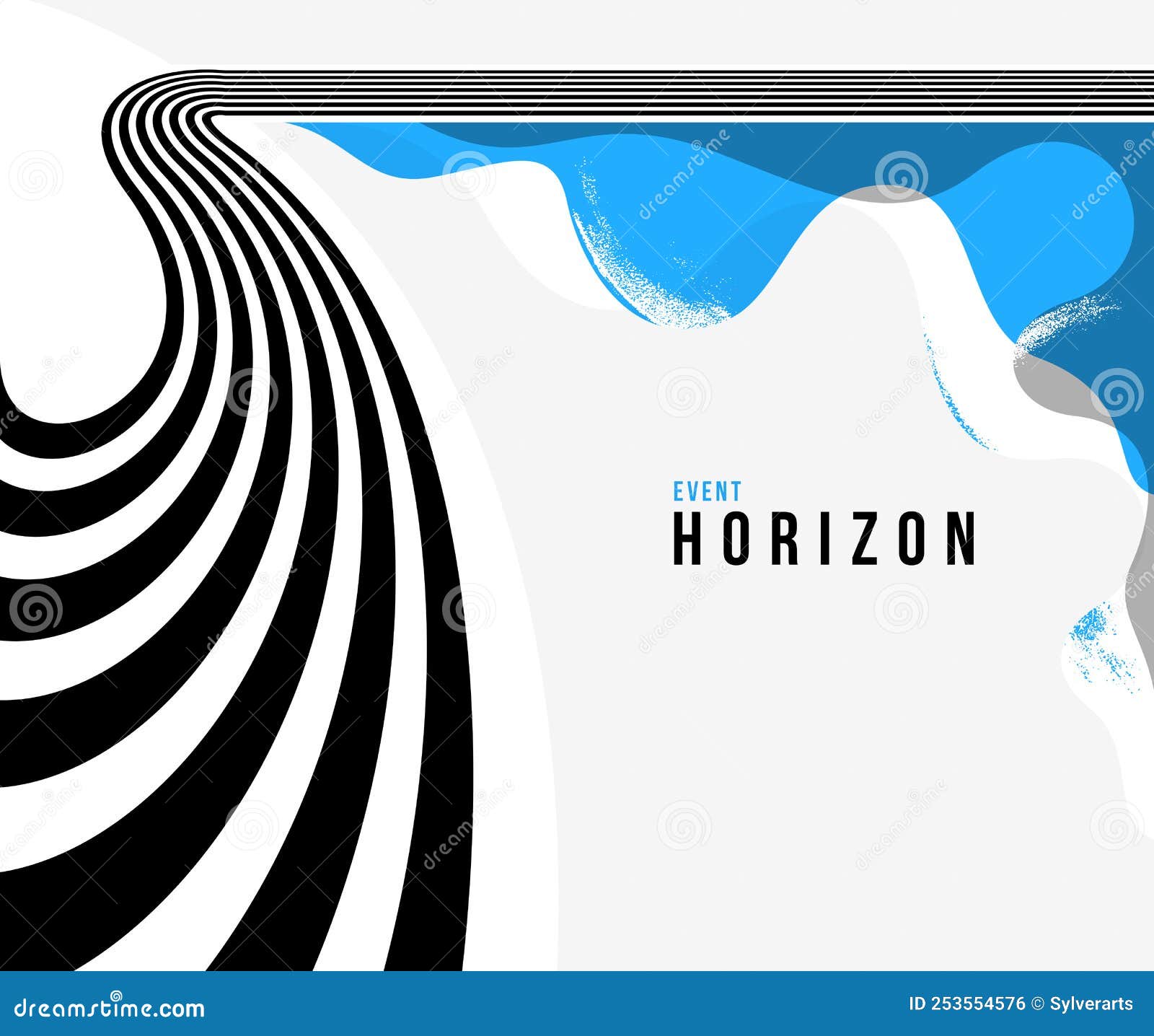 3D Black and Blue Lines in Perspective Abstract Vector Background ...