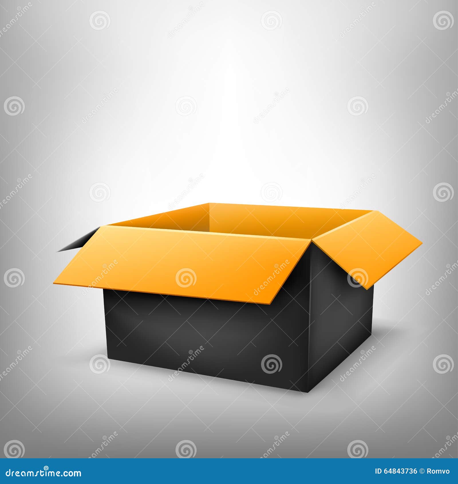 3D black box stock vector. Illustration of cube, clean - 64843736