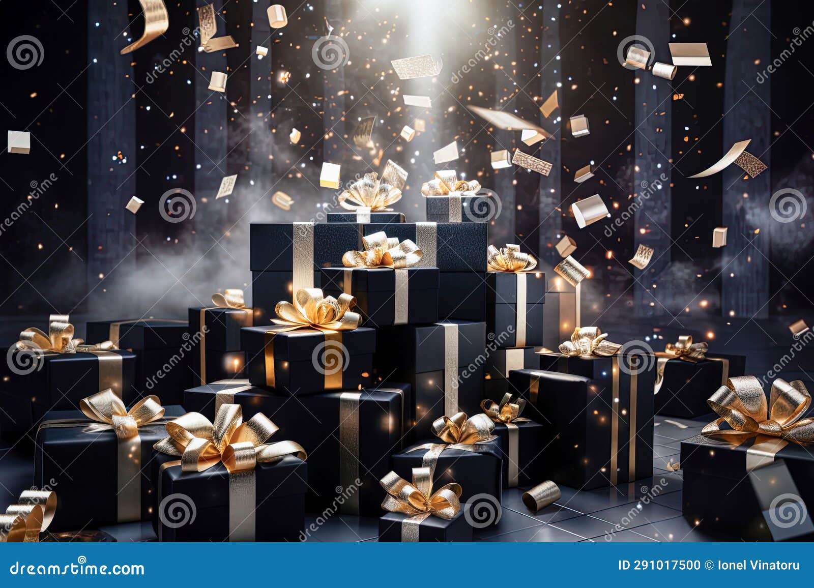 3D Black Friday an Extravagant Event, with Floating Objects and ...