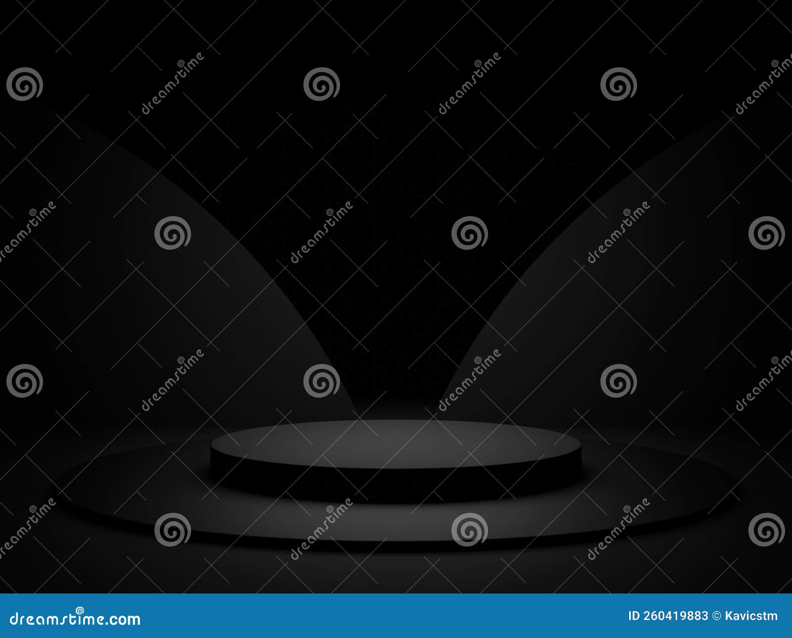 Black Geometric Podium. Dark Background Stock Illustration ...