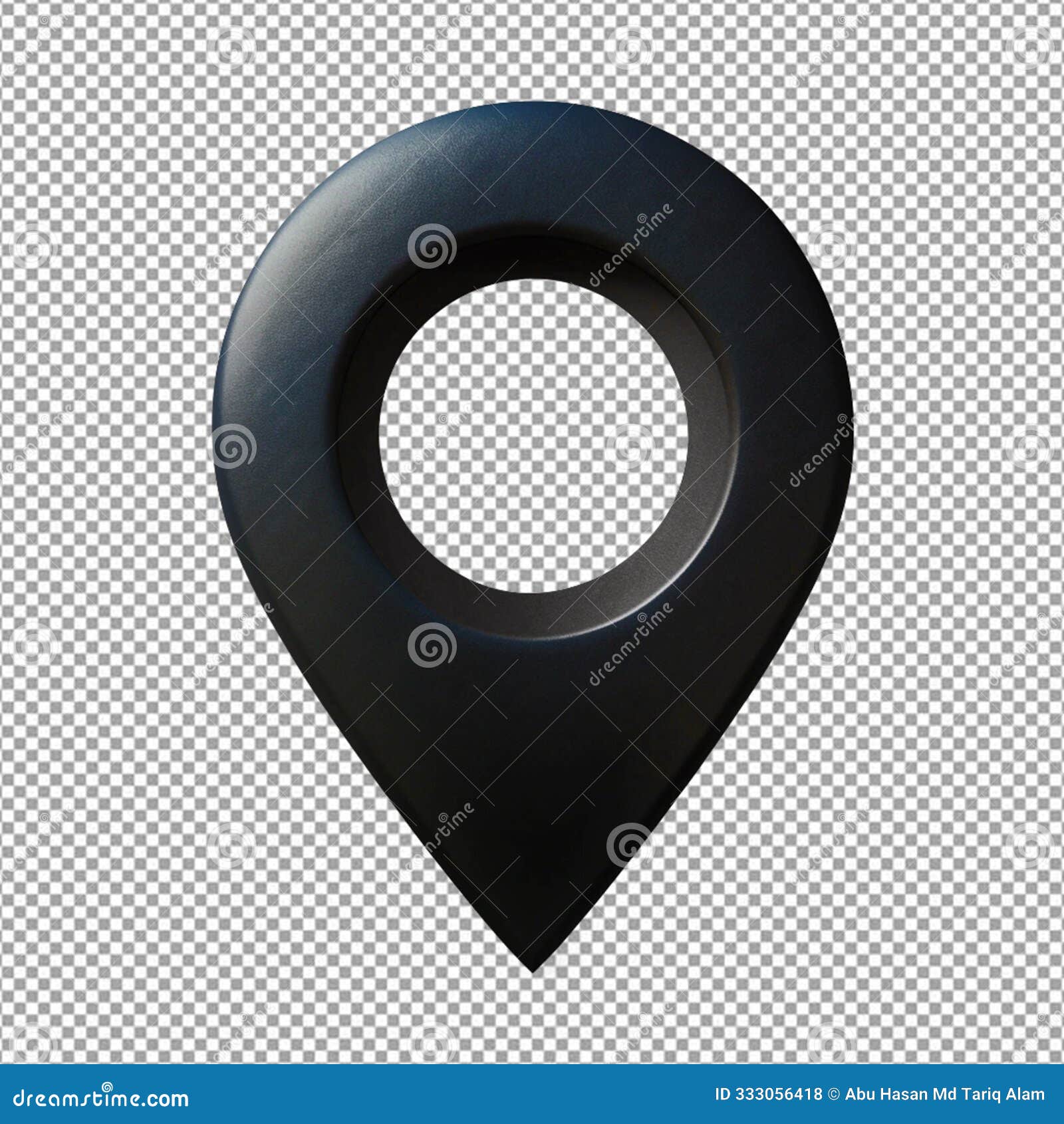 A 3D Black Map Address Location Pin Pointer Stock Illustration ...