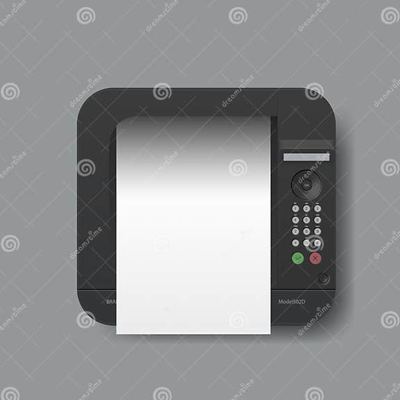 3D Black Realistic Laser Printer Top View Stock Vector - Illustration ...