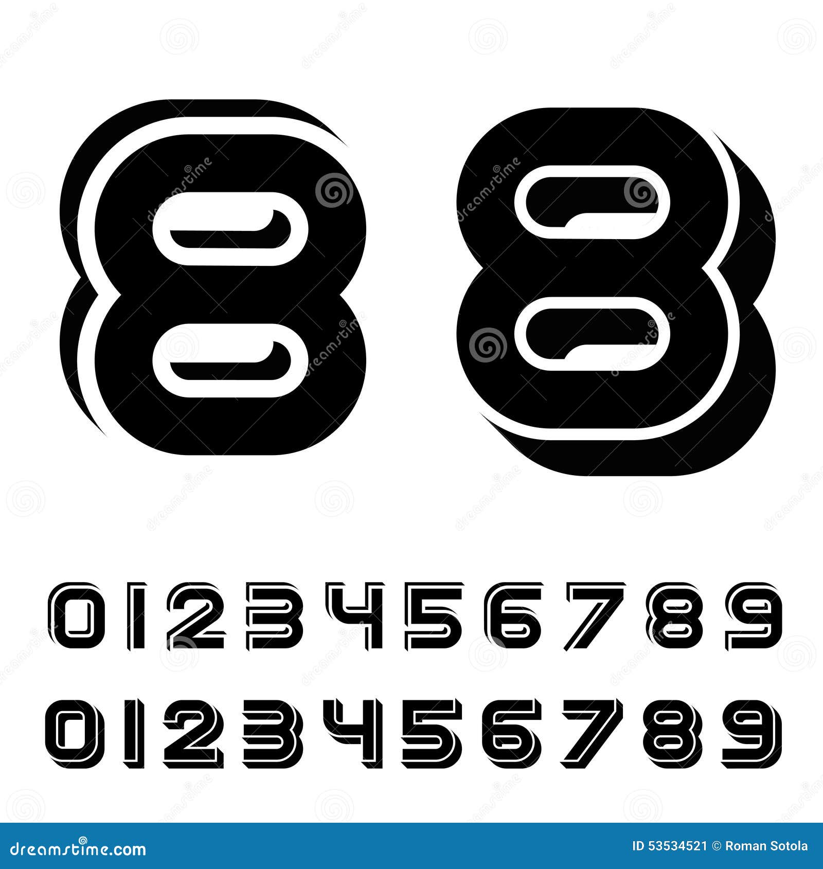 Simple Numbers Design With Christmas Design, Namely Christmas Tree ...